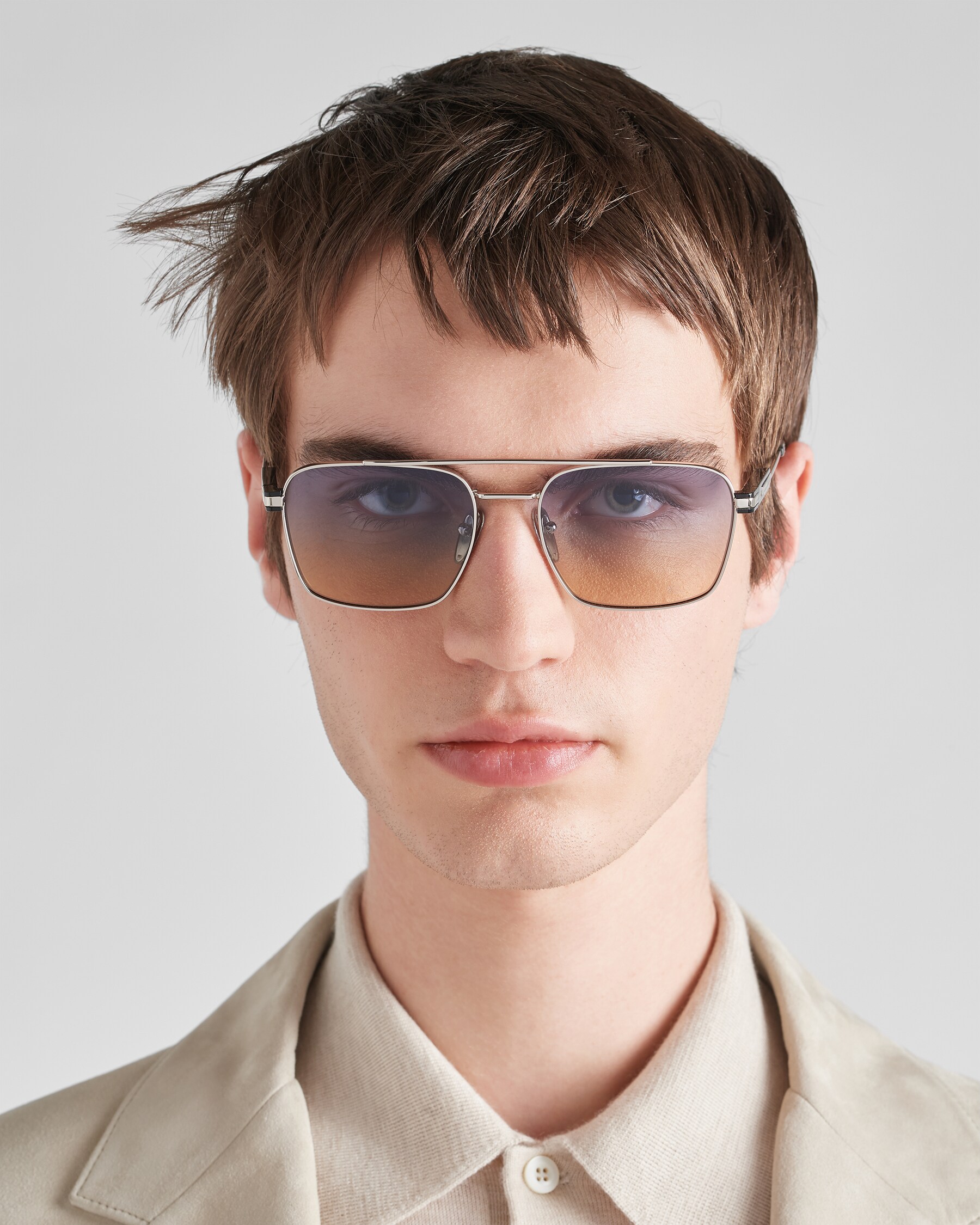 Iris Shaded Sun Lenses Sunglasses With Iconic Metal Plaque | PRADA