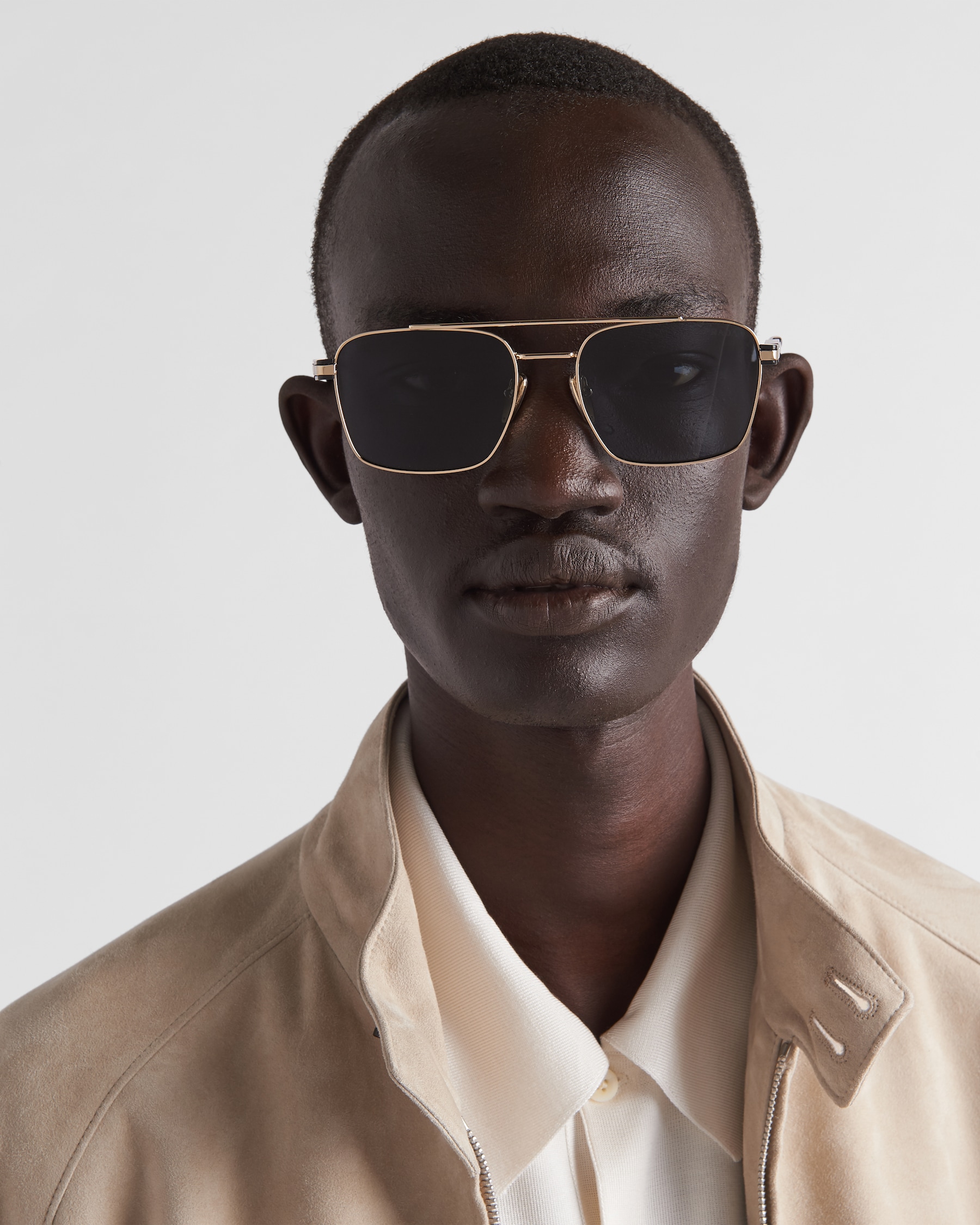 Graphite Lenses Sunglasses With Iconic Metal Plaque | PRADA