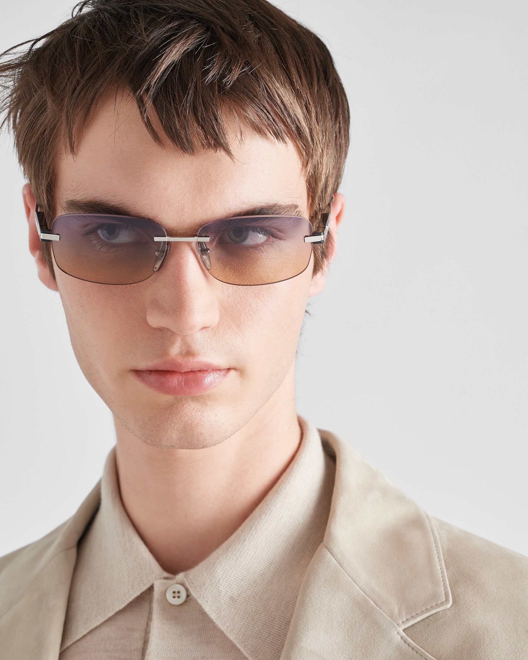 Iris Shaded Sun Lenses Sunglasses With Iconic Metal Plaque | PRADA
