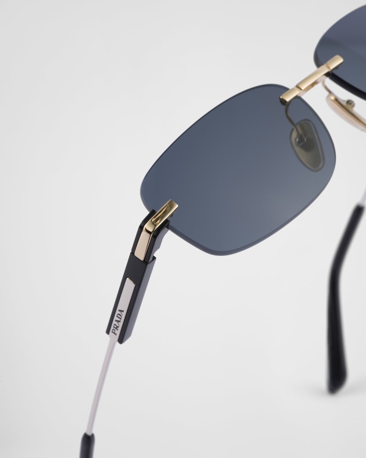 Graphite Lenses Sunglasses With Iconic Metal Plaque | PRADA