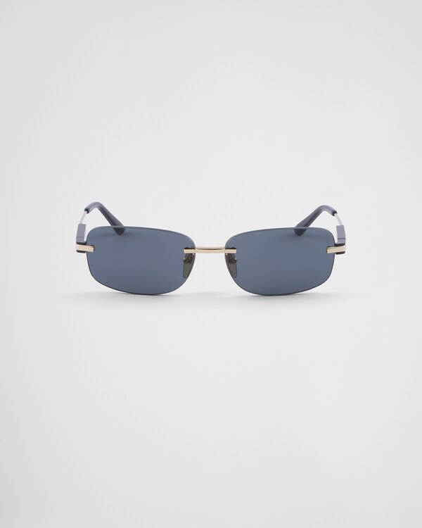 Graphite Lenses Sunglasses With Iconic Metal Plaque | PRADA