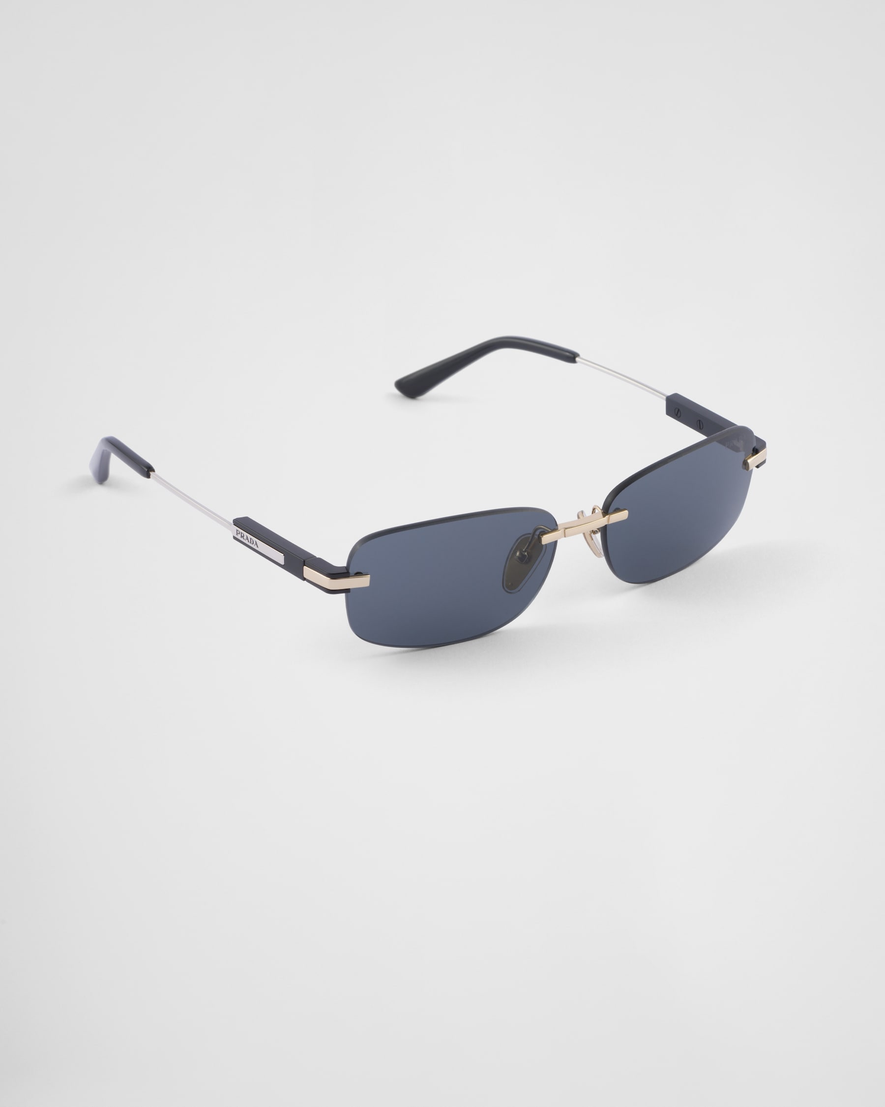 Graphite Lenses Sunglasses With Iconic Metal Plaque | PRADA
