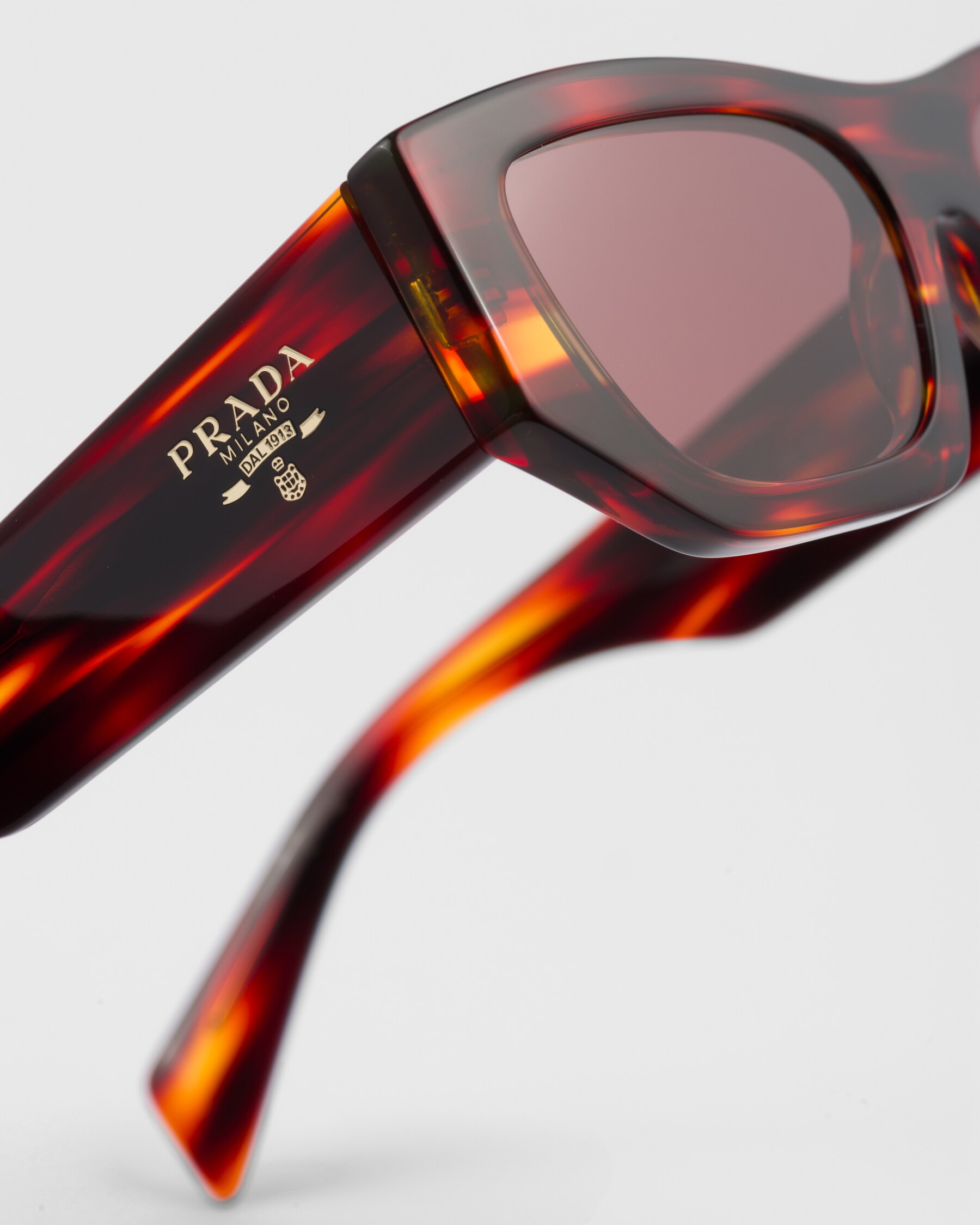 Etruscan Red Lenses Sunglasses With Prada Logo | PRADA