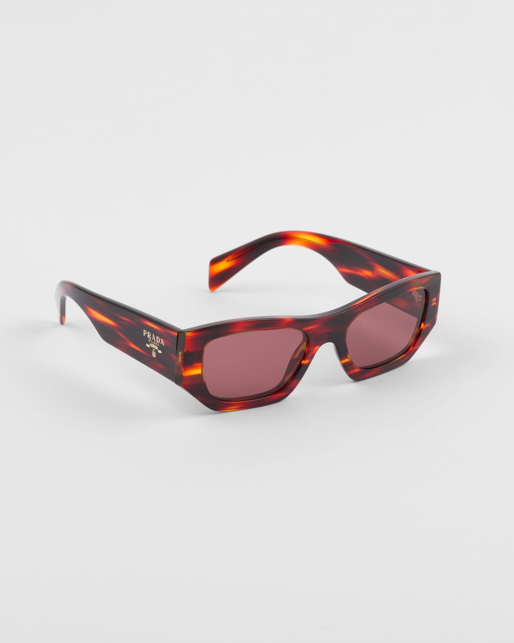 Etruscan Red Lenses Sunglasses With Prada Logo | PRADA