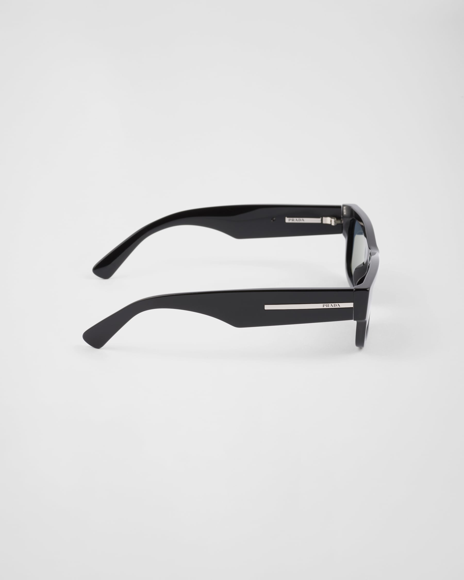 Graphite Crystal Lenses Sunglasses With Iconic Metal Plaque | PRADA