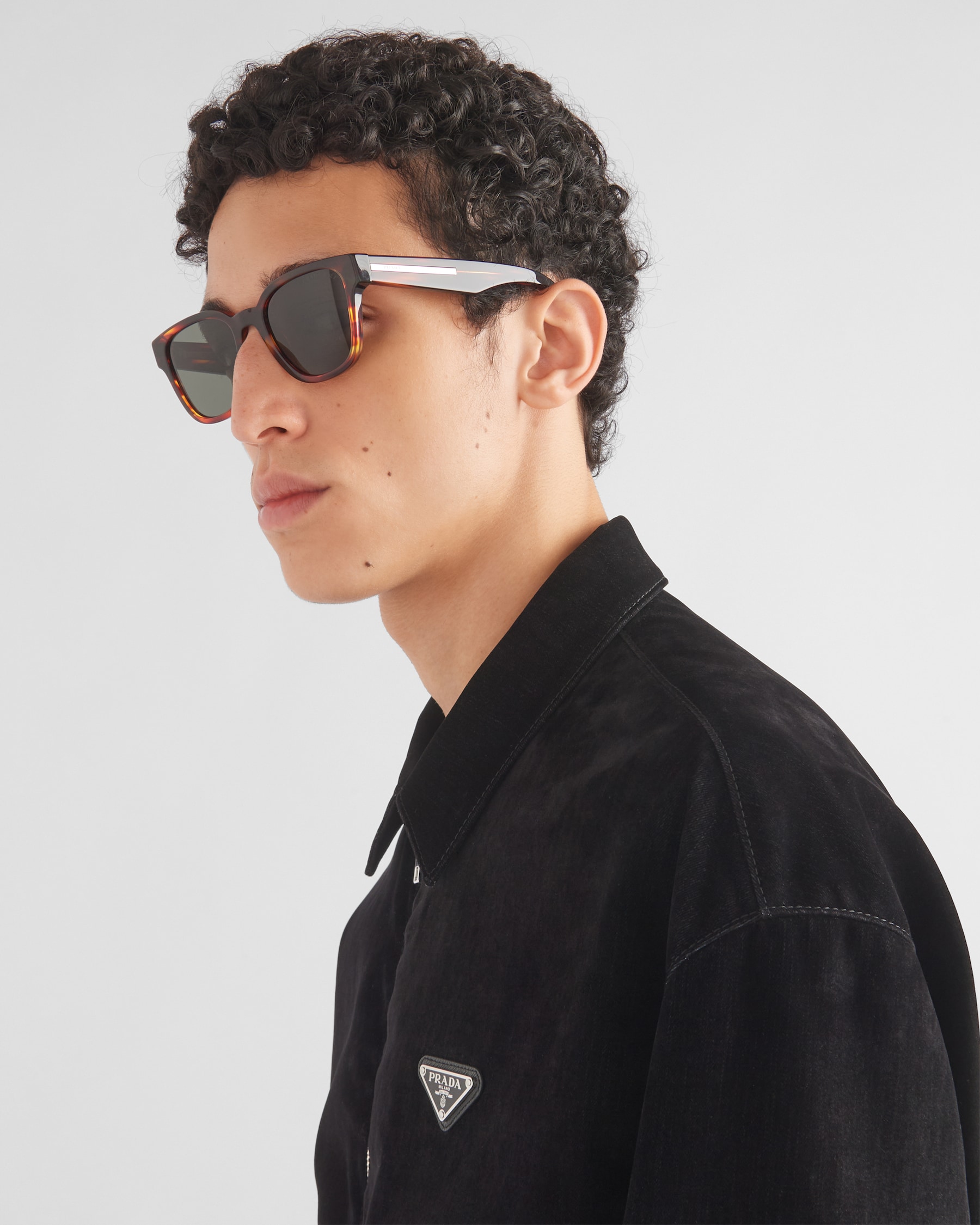 Bottle Lenses Sunglasses With Iconic Metal Plaque | PRADA