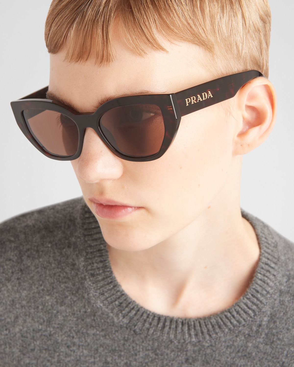 Coffee Brown Lenses Sunglasses With Prada Logo | PRADA