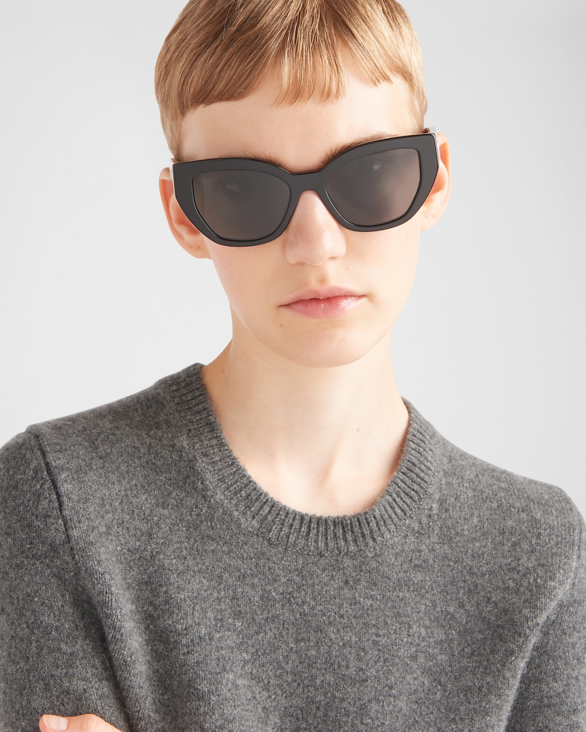 Slate Gray Lenses Sunglasses With Prada Logo | PRADA - United States