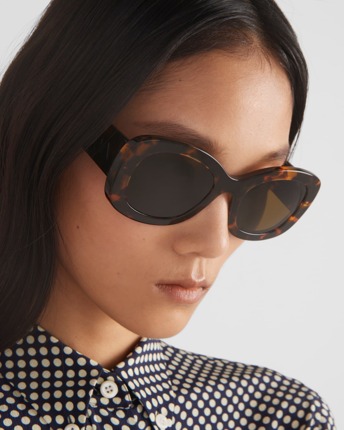 Loden Lenses Sunglasses With The Prada Logo | PRADA