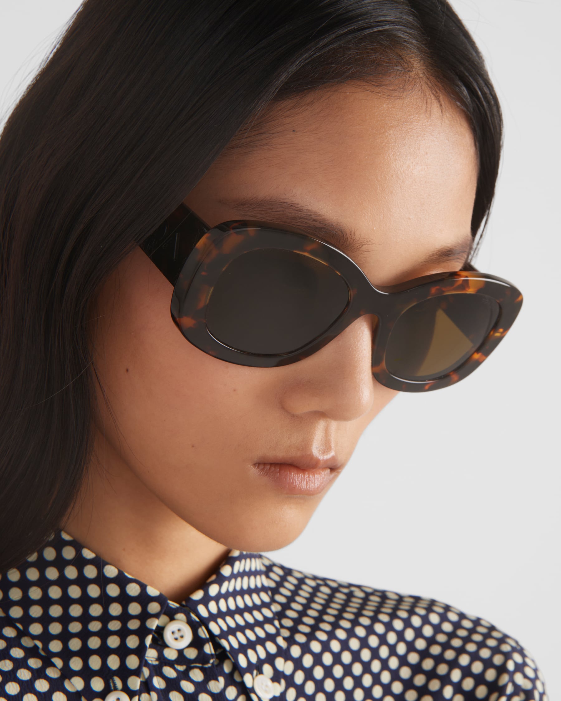Loden Lenses Sunglasses With The Prada Logo | PRADA