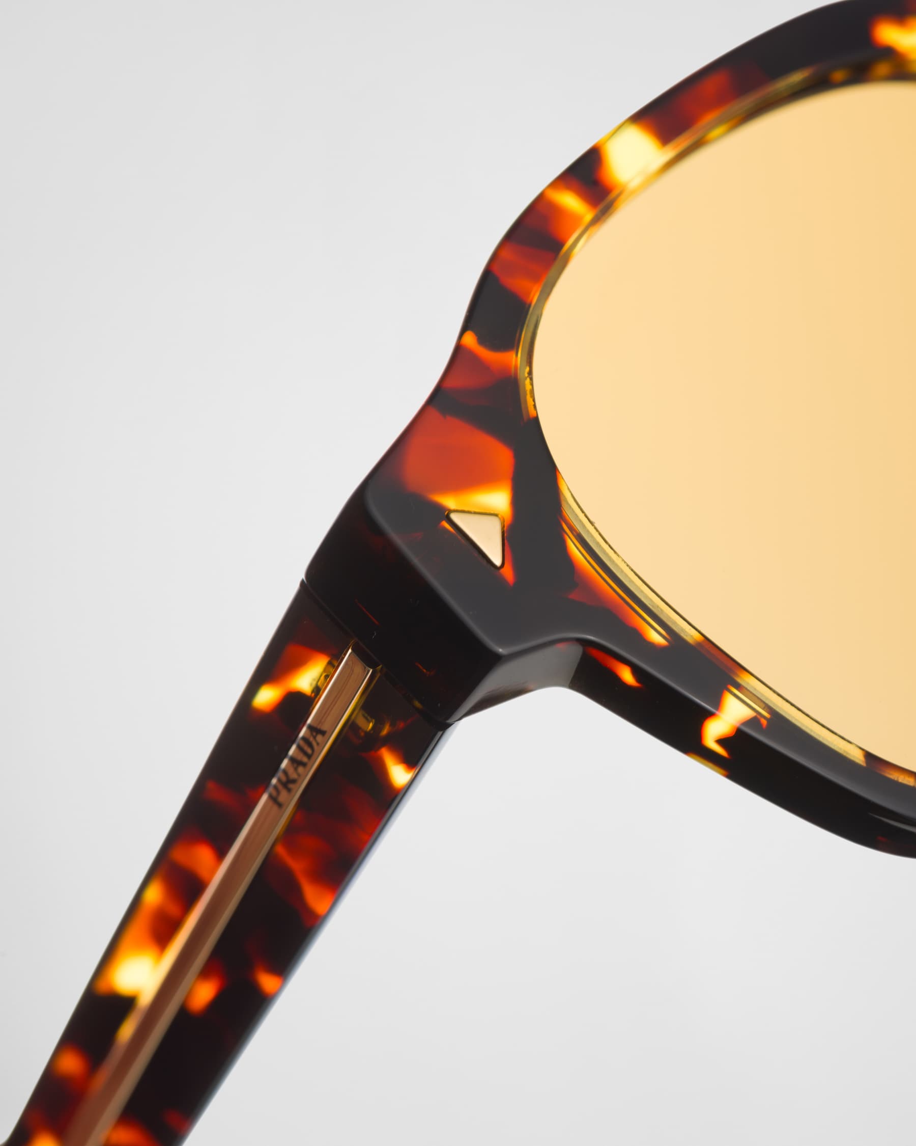 Honey Lenses Sunglasses With Iconic Metal Plaque | PRADA
