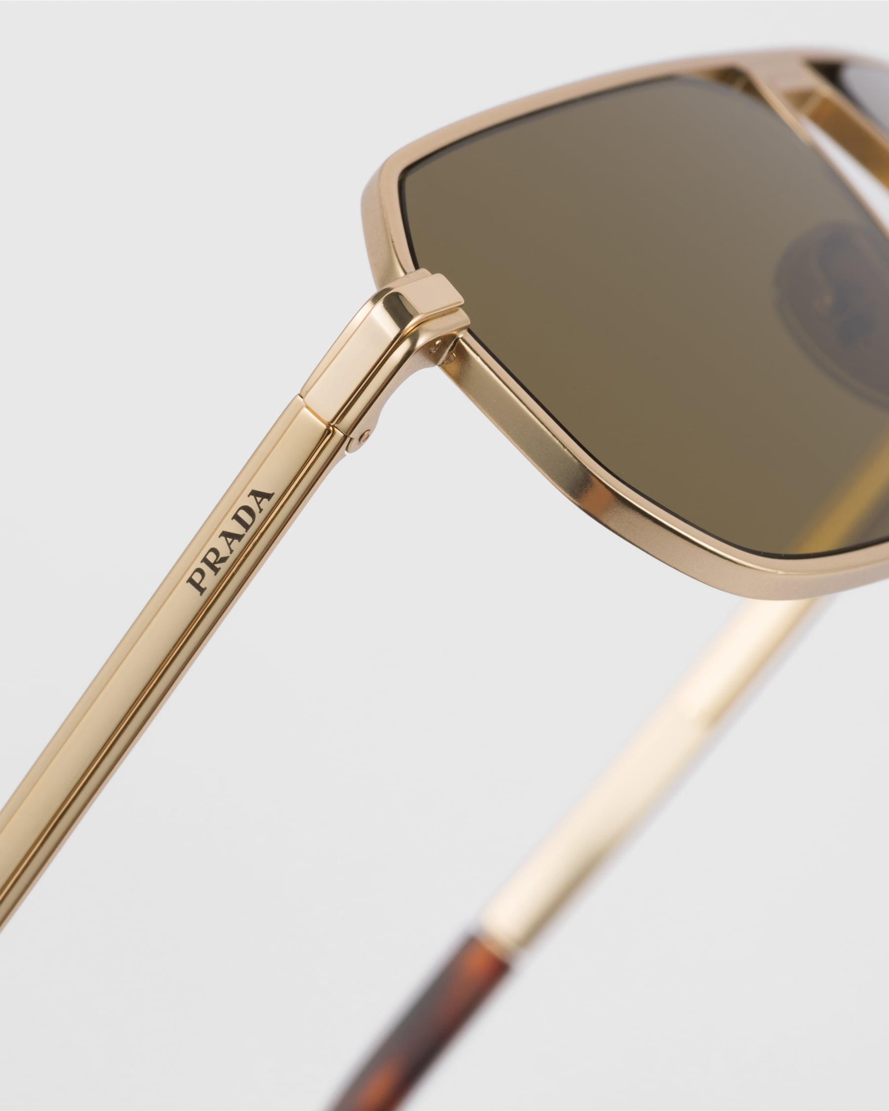 Loden Lenses Sunglasses With Iconic Metal Plaque | PRADA - United States