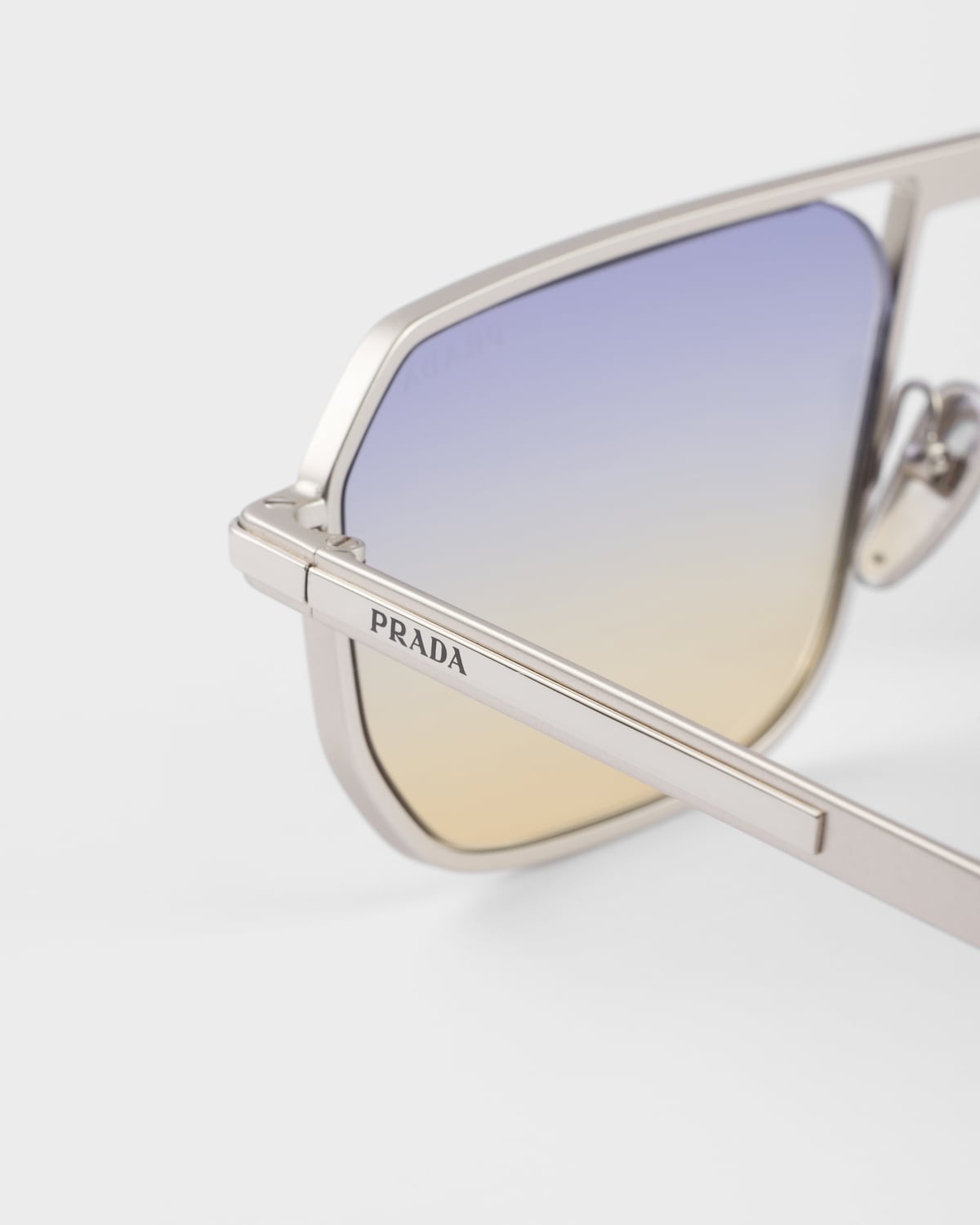 Iris Shaded Sun Lenses Sunglasses With The Iconic Metal Plaque | PRADA