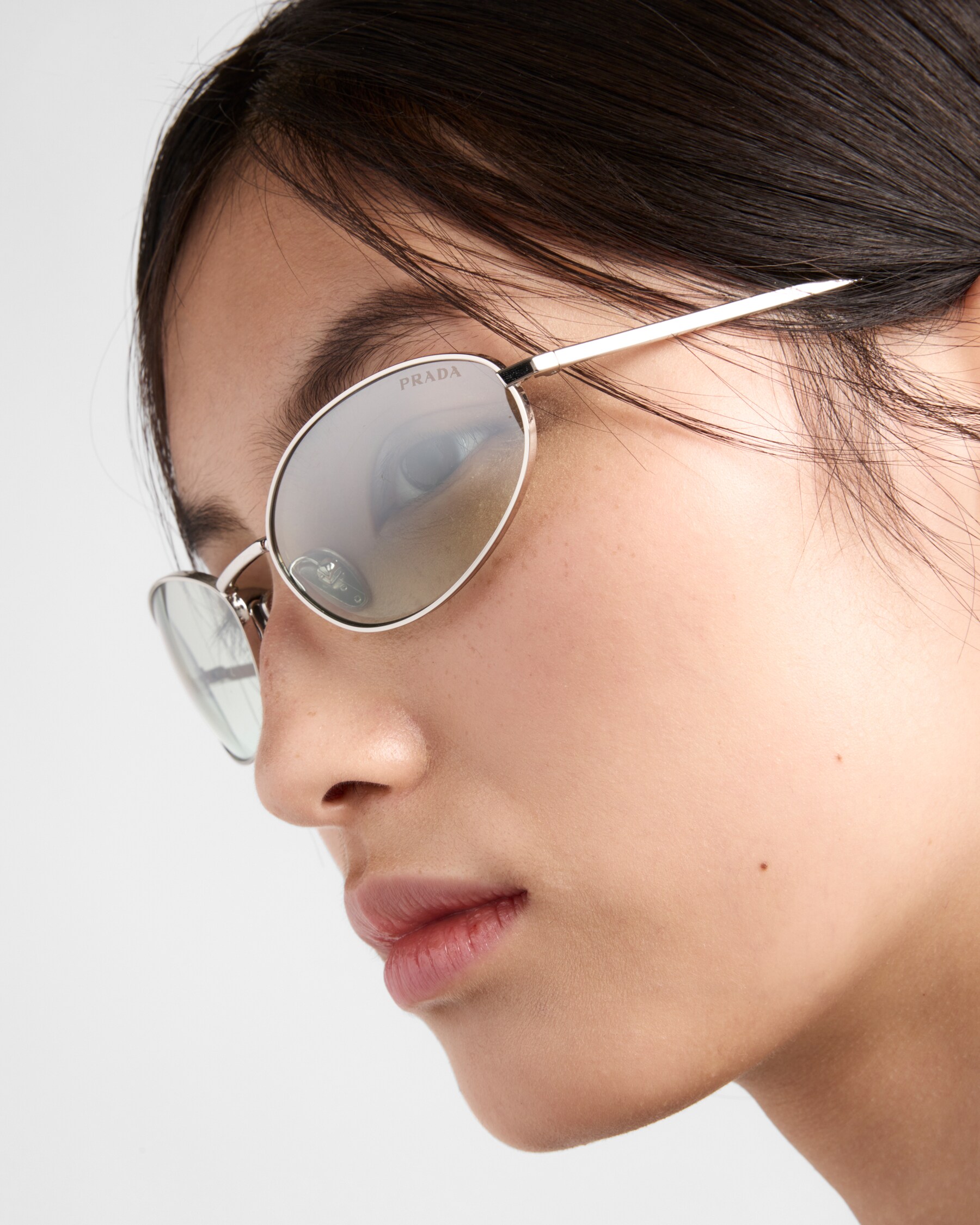 Chlorophyll Green Lenses Sunglasses With The Prada Logo | PRADA