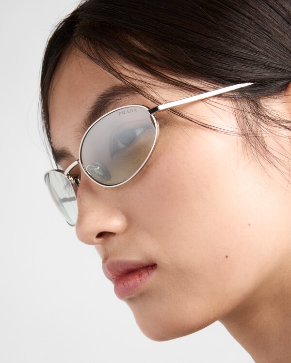 Chlorophyll Green Lenses Sunglasses With The Prada Logo | PRADA