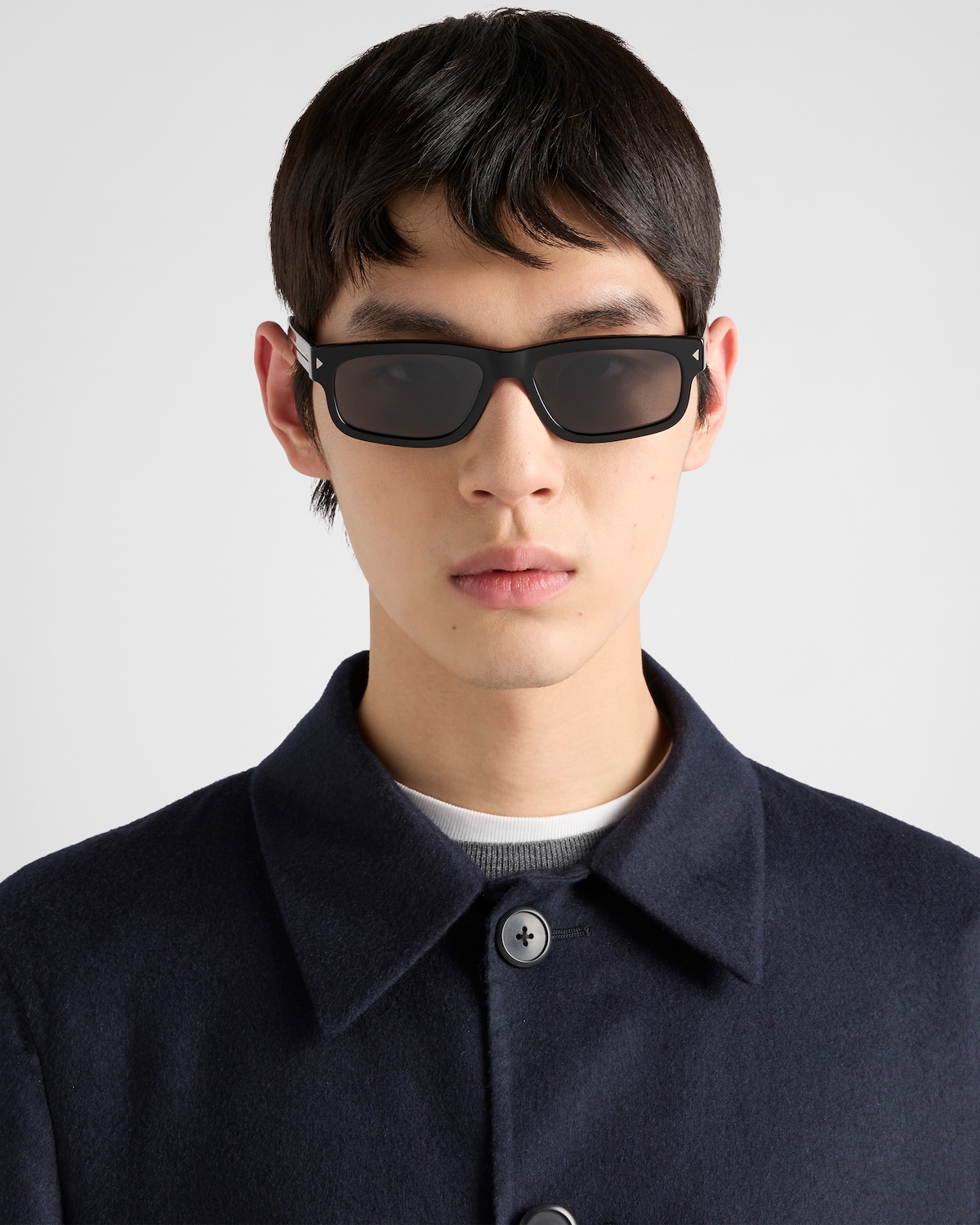 Lenses Ardesia Crist Sunglasses With The Iconic Metal Plaque | PRADA