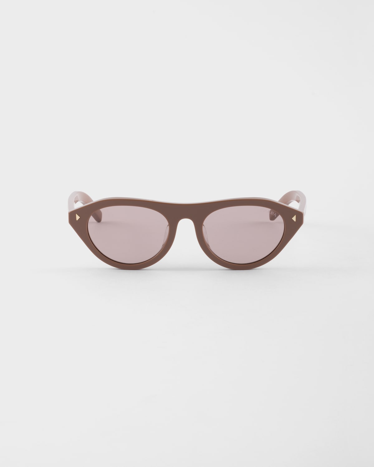 Mud Brown Lenses Prada Sunglasses With The Iconic Metal Plaque | PRADA