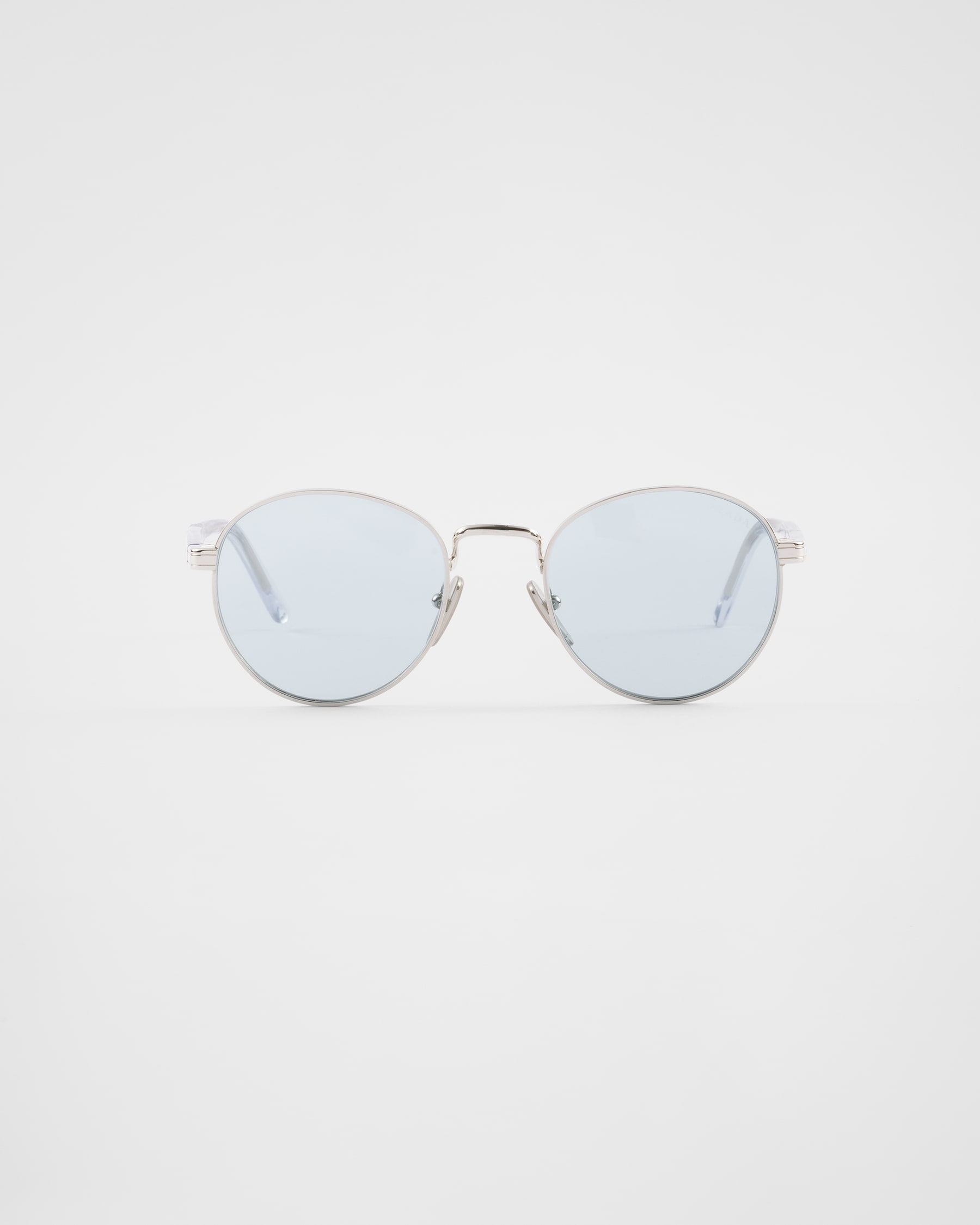 Aviator Blue Lenses Sunglasses With The Iconic Metal Plaque | PRADA