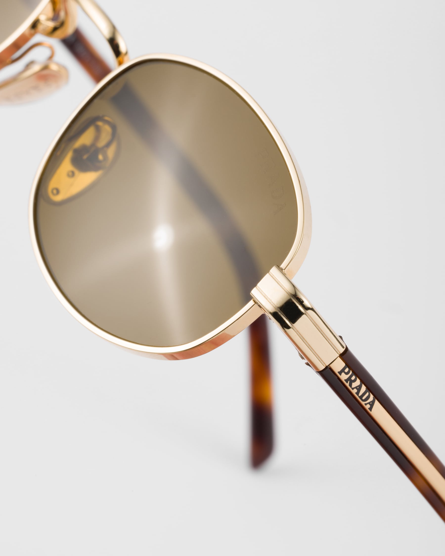 Loden Green Lenses Sunglasses With The Iconic Metal Plaque | PRADA ...