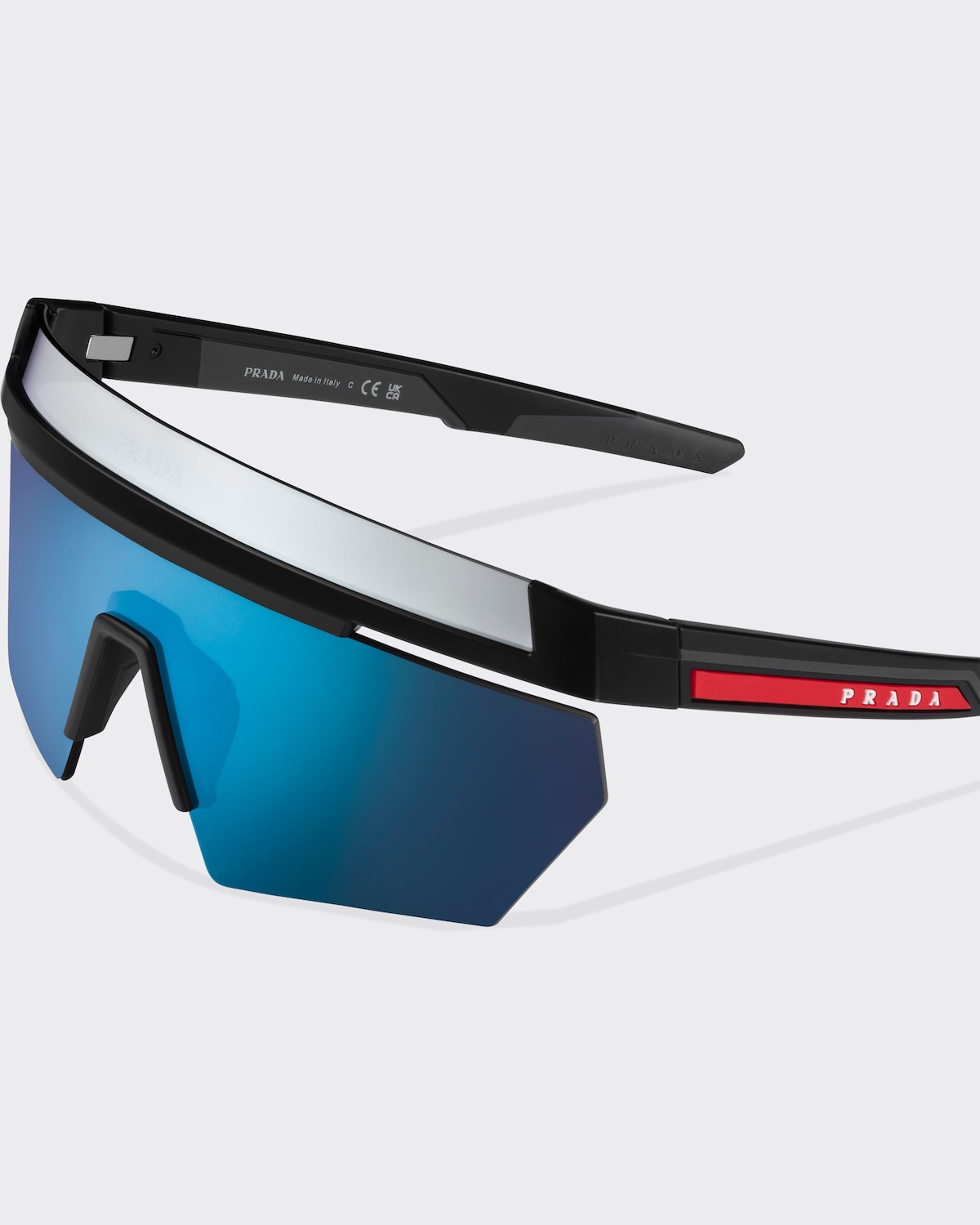 Blue Mirrored Lenses Prada Linea Rossa Impavid Sunglasses | PRADA