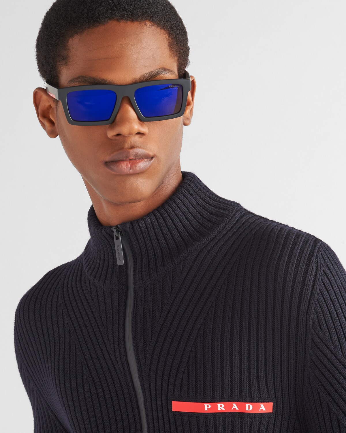 Sea Blue Lenses Prada Linea Rossa Impavid Sunglasses | PRADA