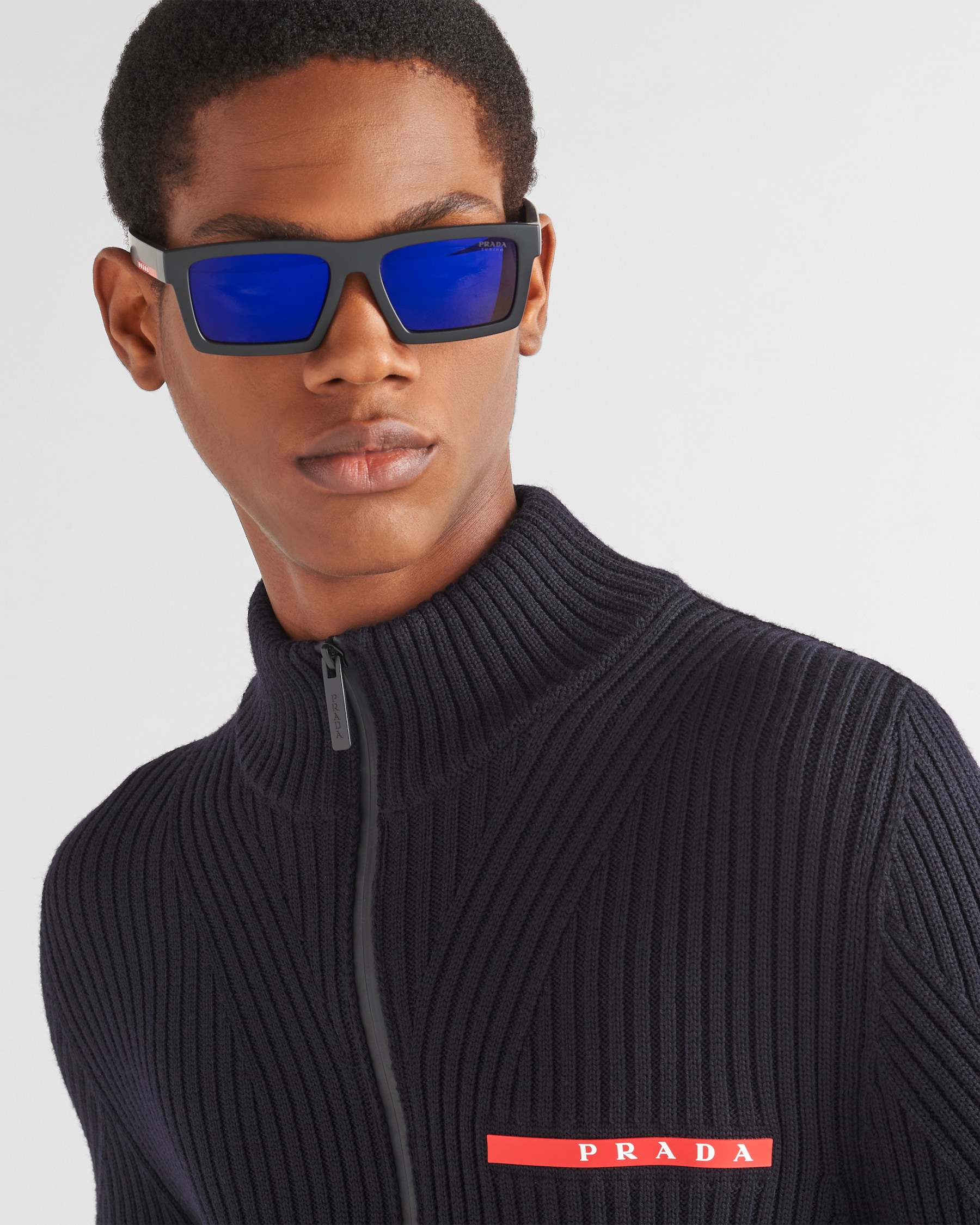 Sea Blue Lenses Prada Linea Rossa Impavid Sunglasses | PRADA