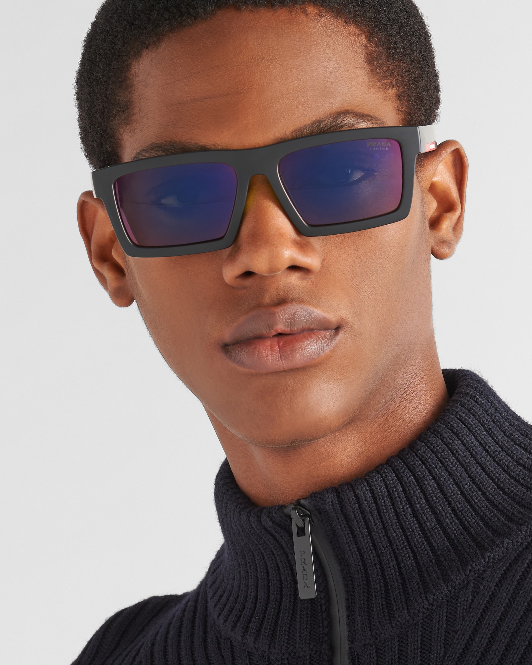 Red Iridescent Lenses Prada Linea Rossa Impavid Sunglasses | PRADA