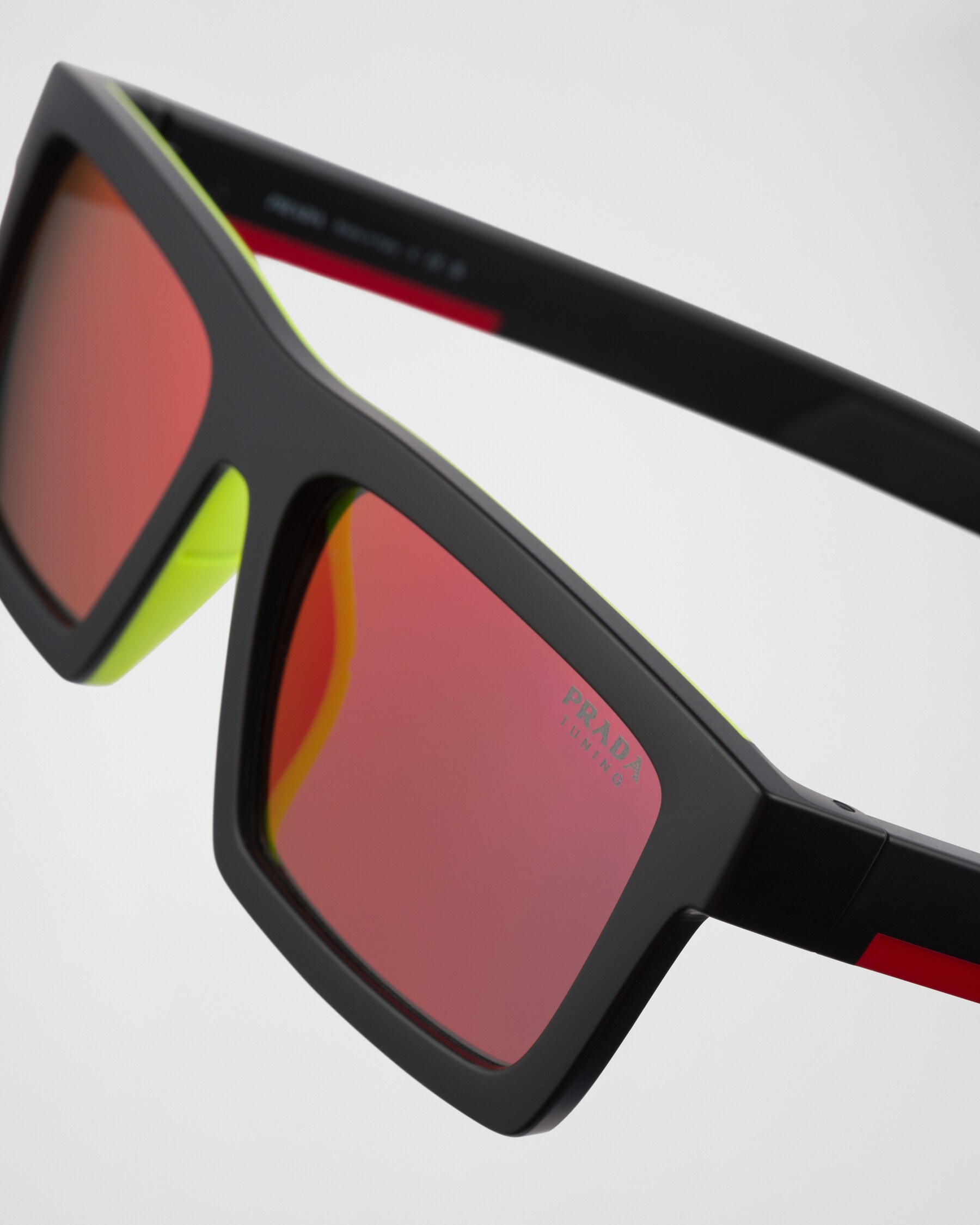 Red Iridescent Lenses Prada Linea Rossa Impavid Sunglasses | PRADA