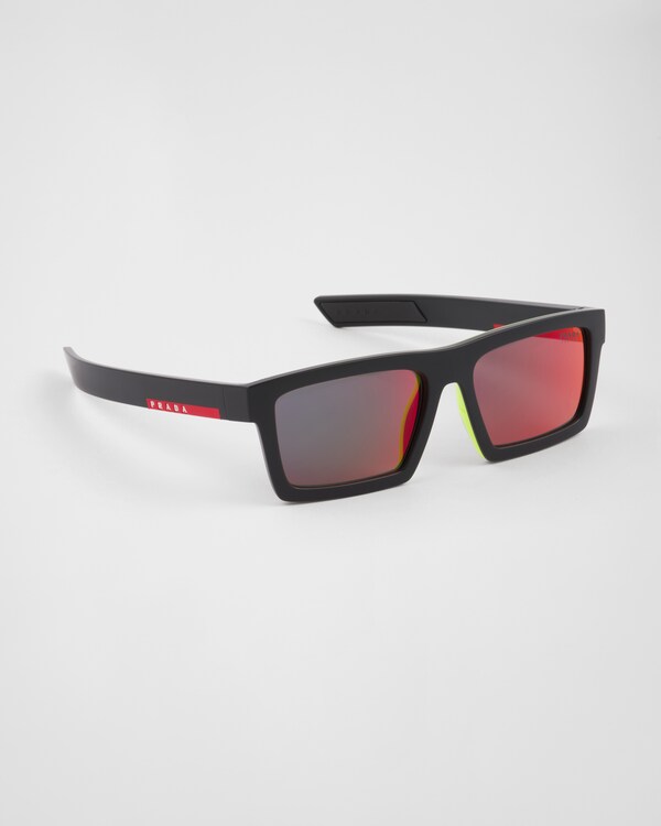 Red Iridescent Lenses Prada Linea Rossa Impavid Sunglasses | PRADA