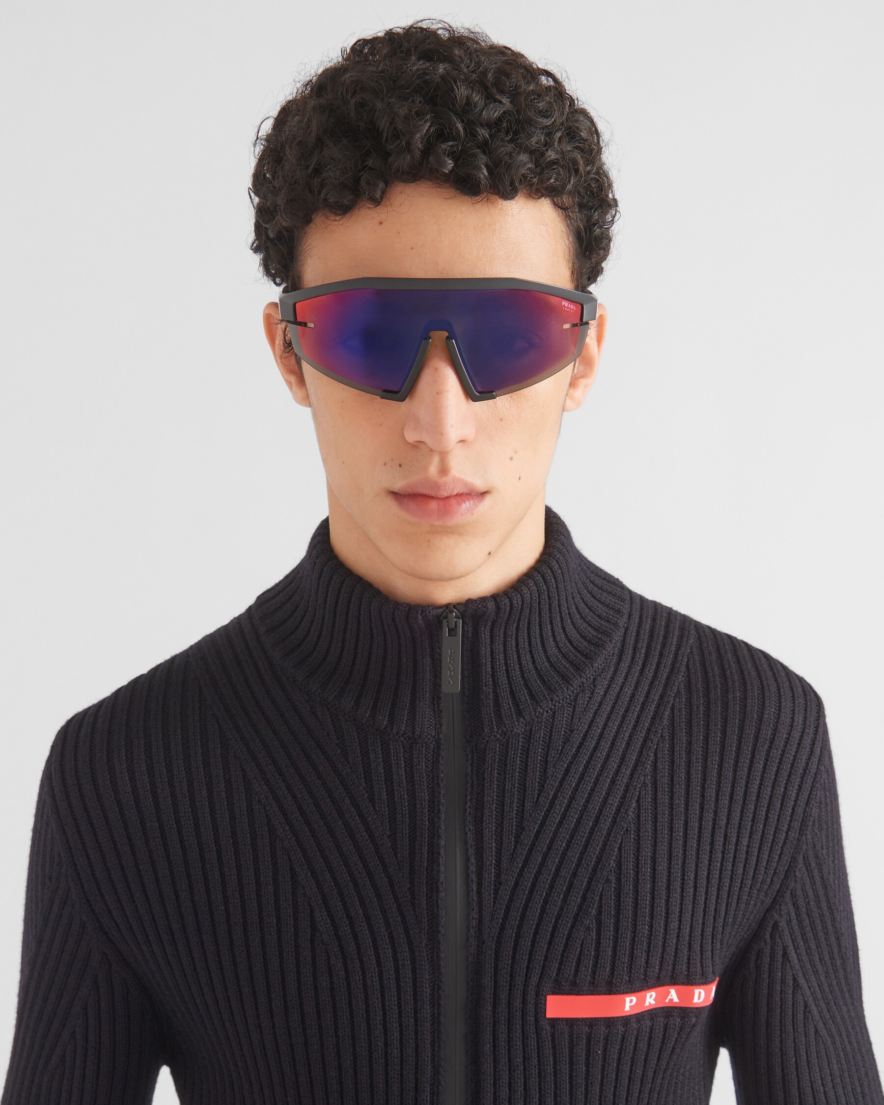 Red Iridescent Lenses Prada Linea Rossa Impavid Sunglasses | PRADA