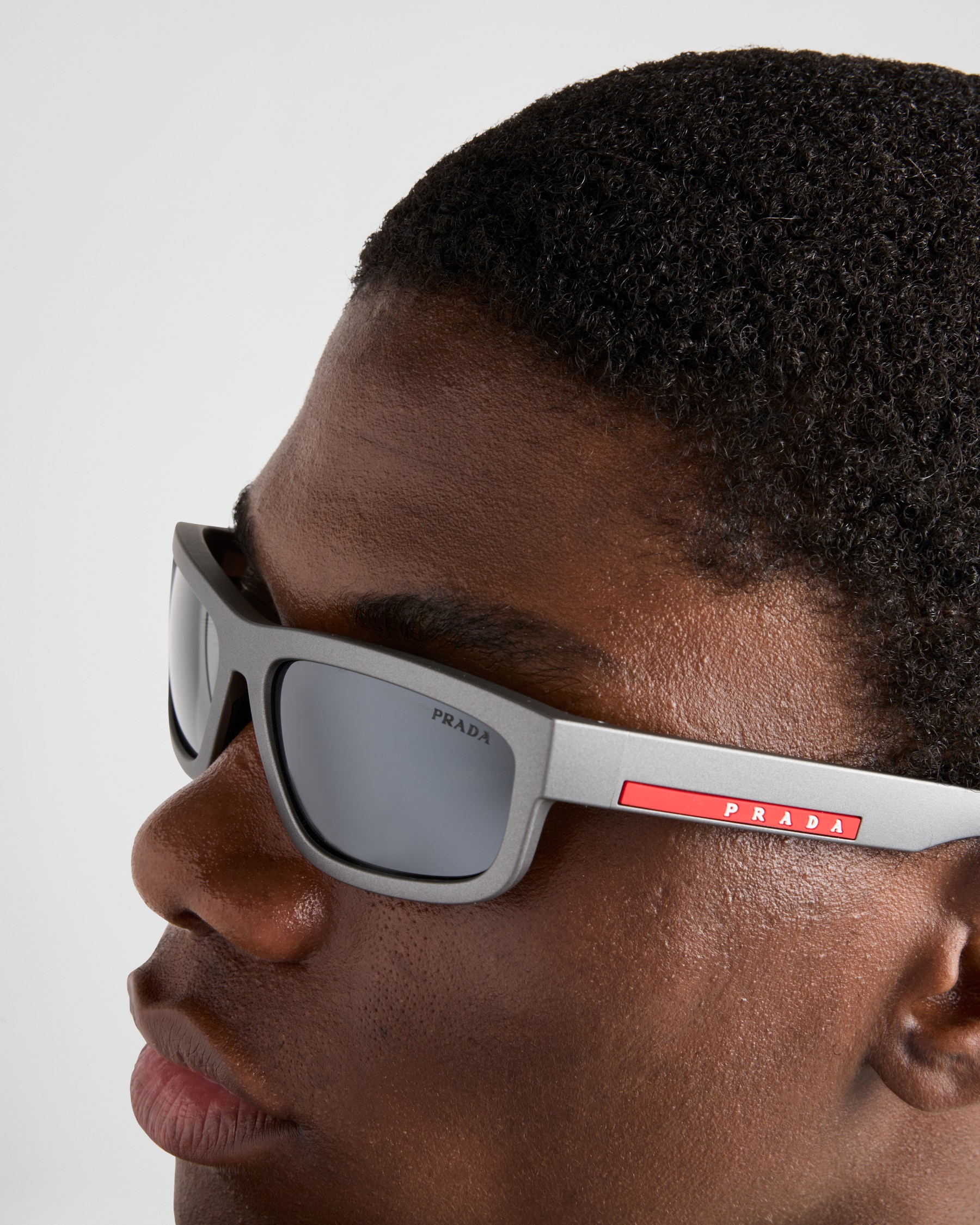Mirrored Carbon Lenses Prada Linea Rossa Sunglasses | PRADA