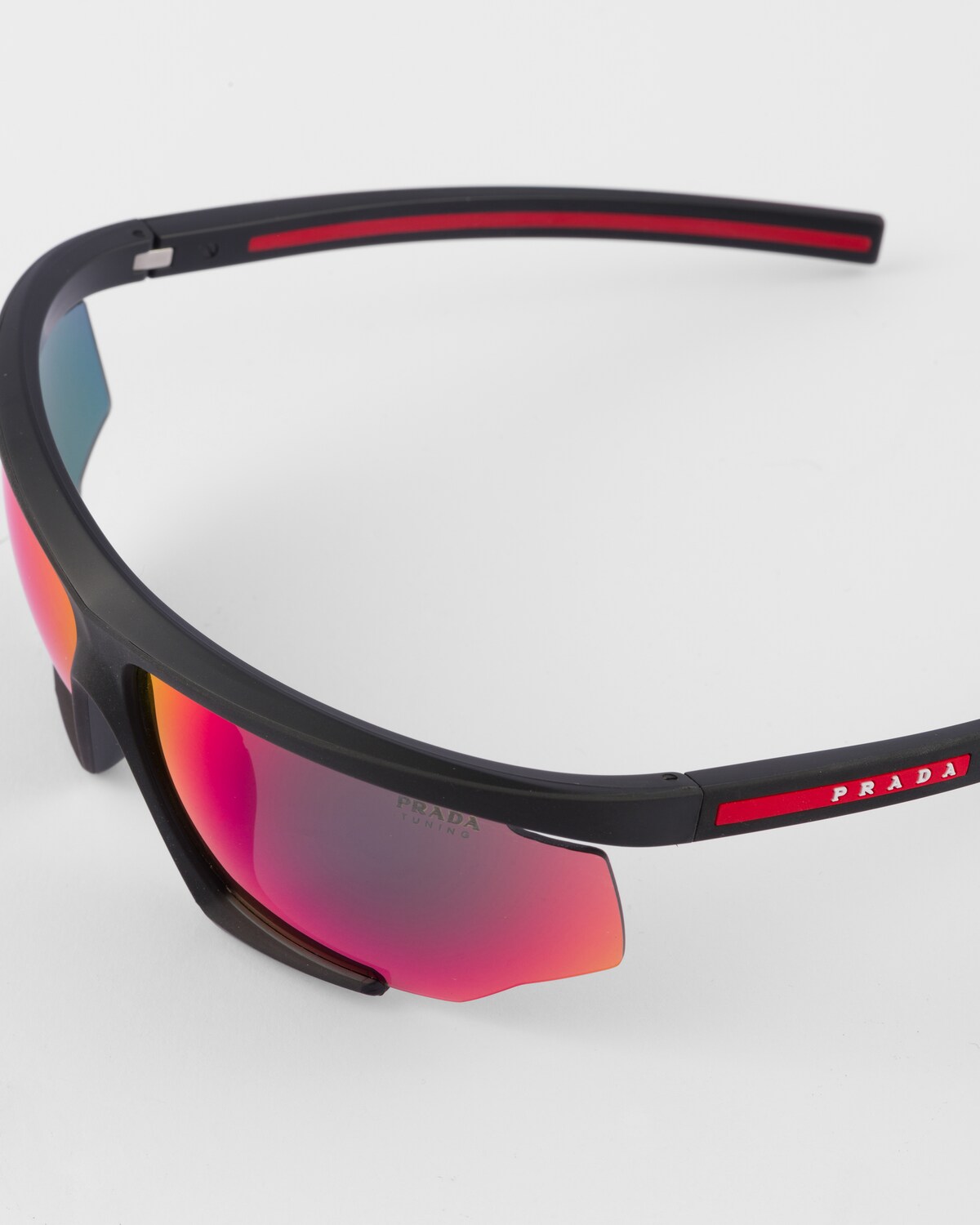 Red Iridescent Lenses Prada Linea Rossa Impavid Sunglasses | PRADA