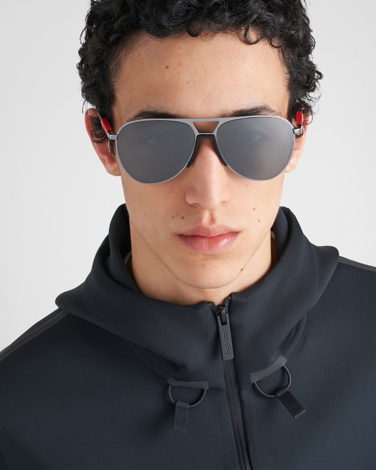 Black Textured Lenses Prada Linea Rossa Active Sunglasses | PRADA