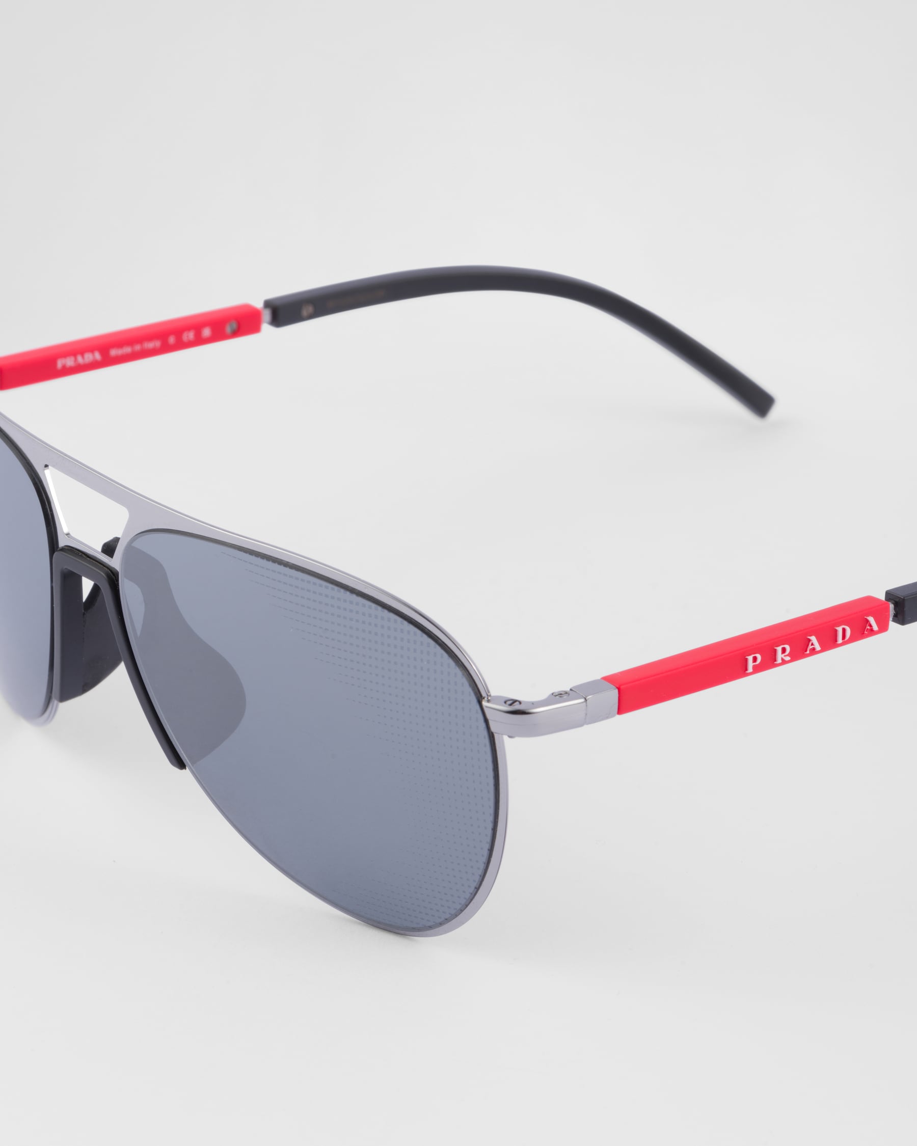 Black Textured Lenses Prada Linea Rossa Active Sunglasses | PRADA