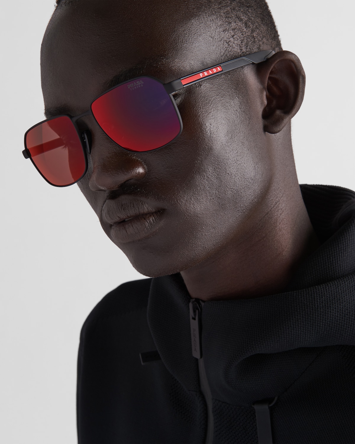 Red Iridescent Lenses Prada Linea Rossa Sunglasses | PRADA