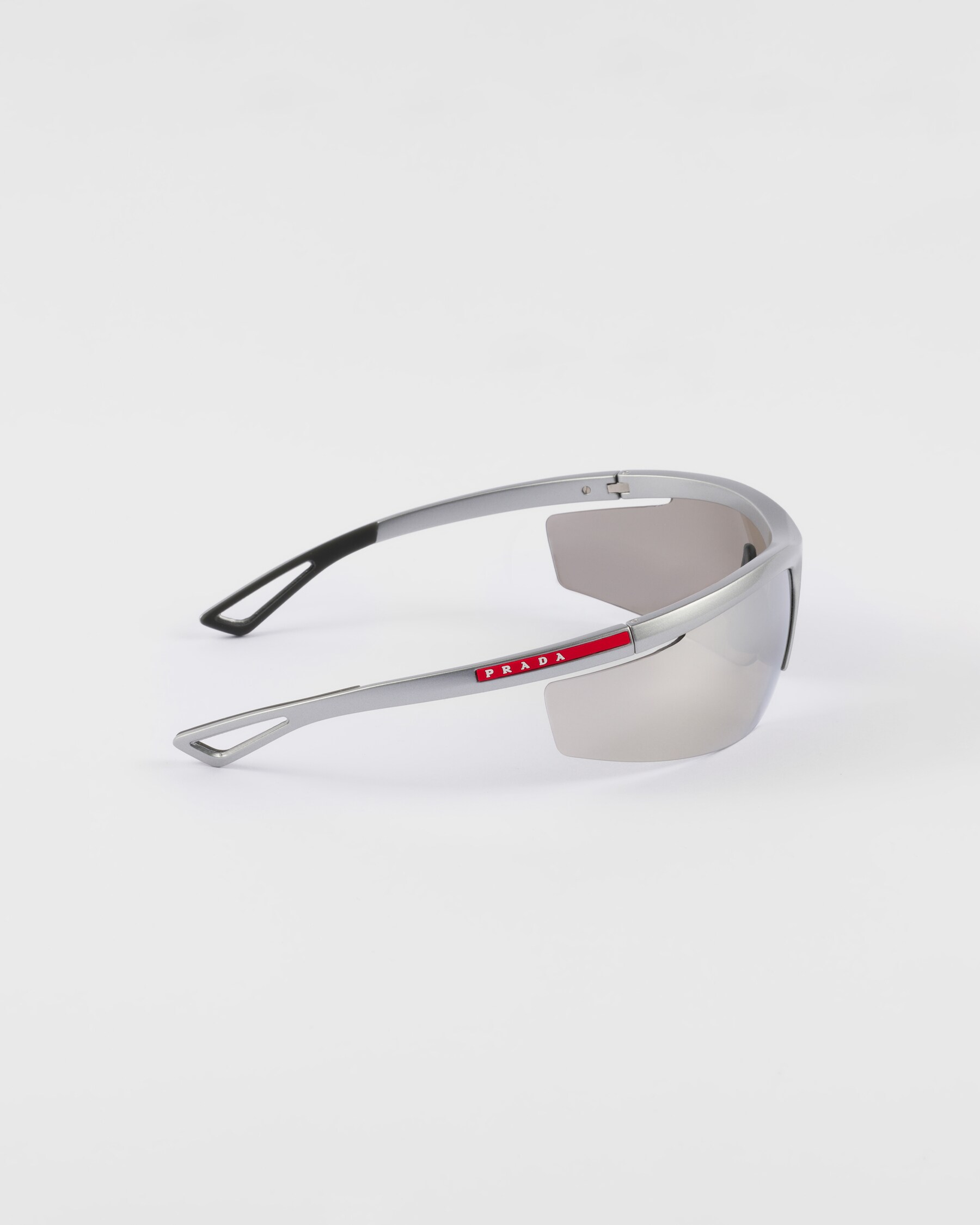 Silver Chromed Lenses Prada Linea Rossa Active Sunglasses | PRADA