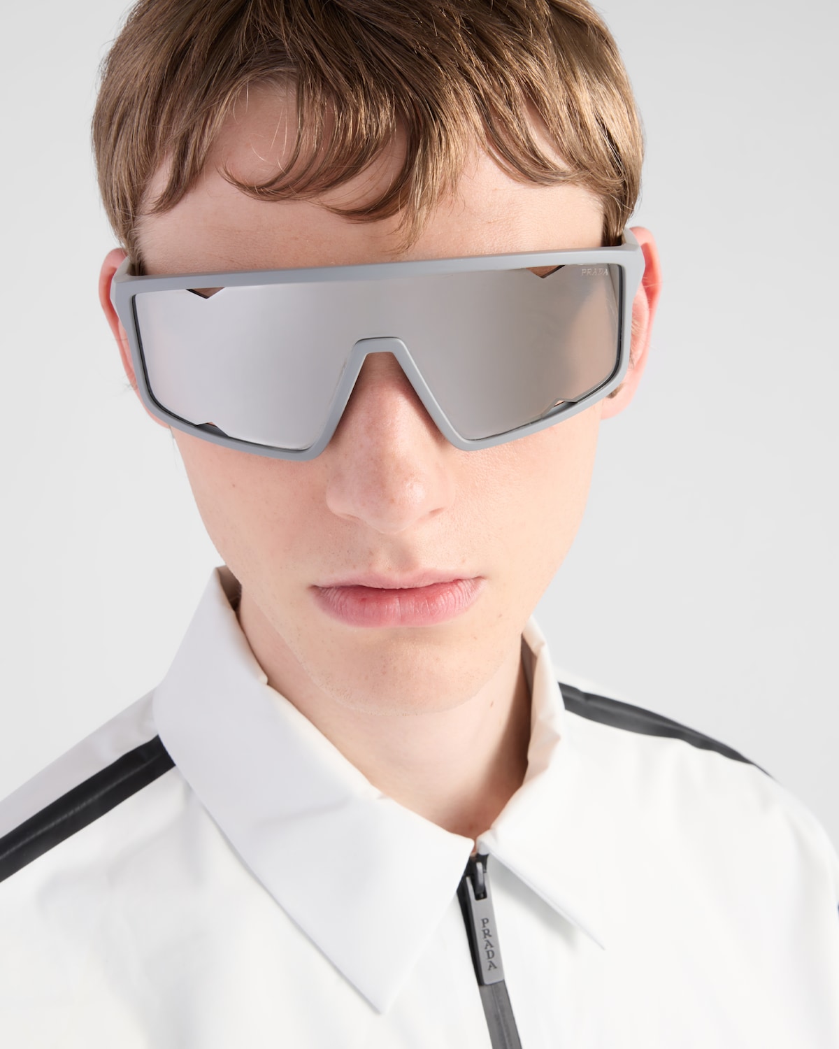 Silver Chromed Lenses Prada Linea Rossa Active Sunglasses | PRADA