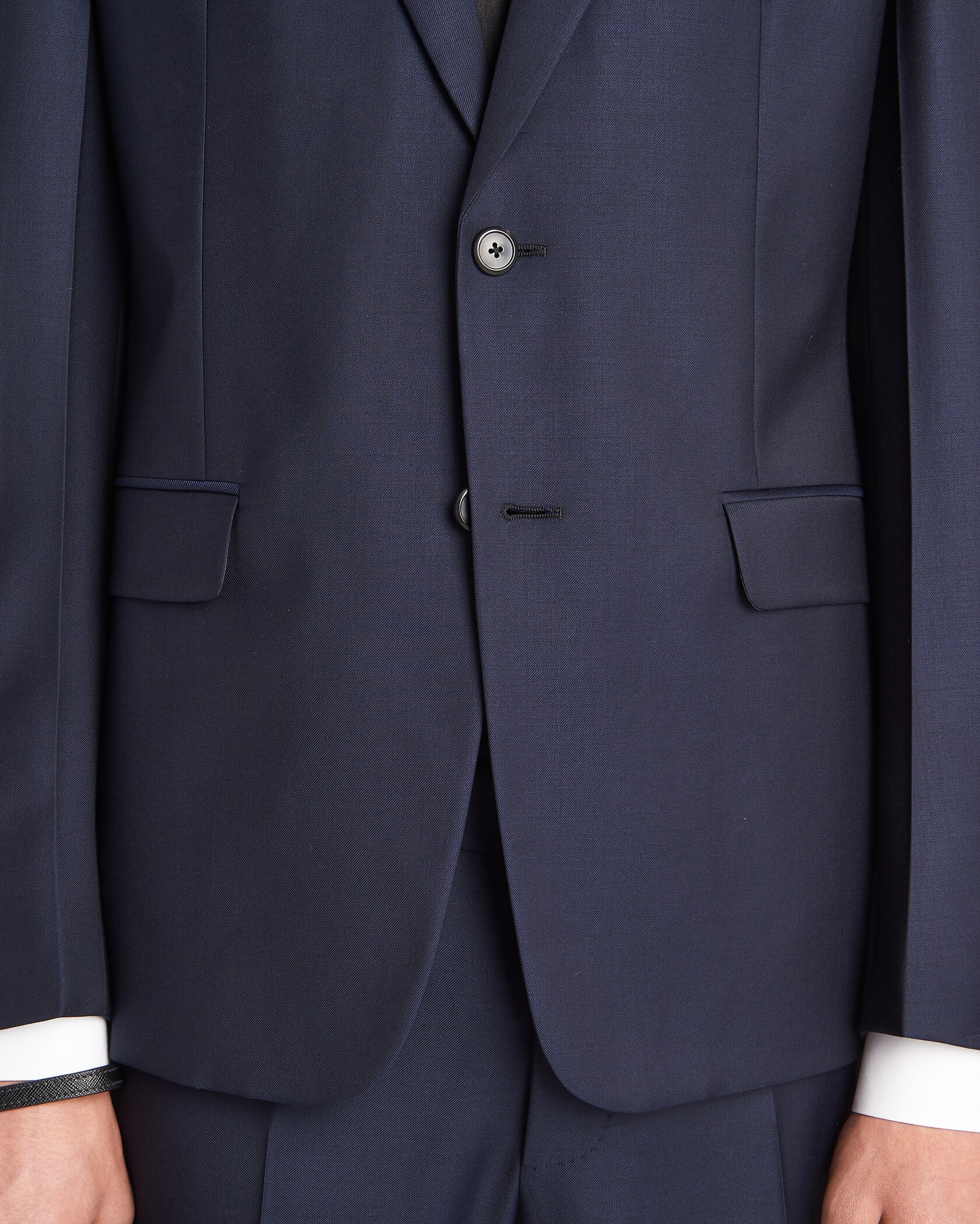 Navy Single-breasted Wool Suit | PRADA