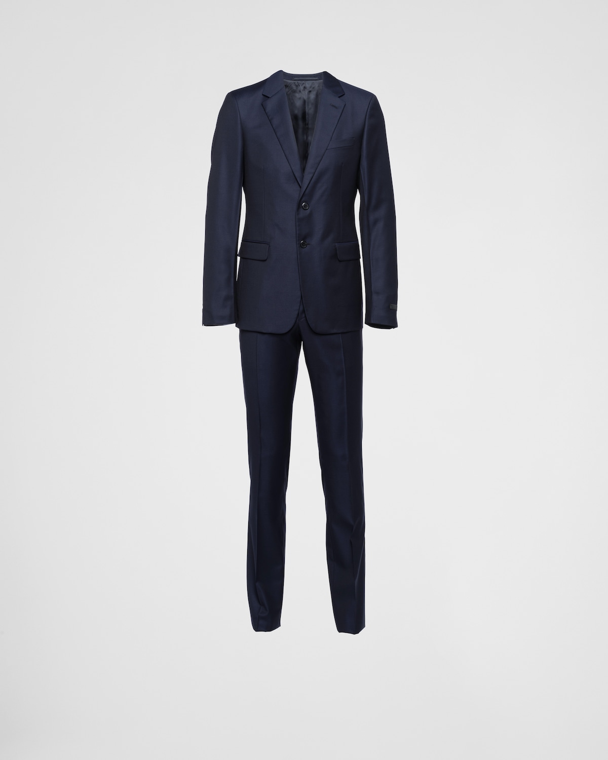 Navy Single-breasted Wool Suit | PRADA