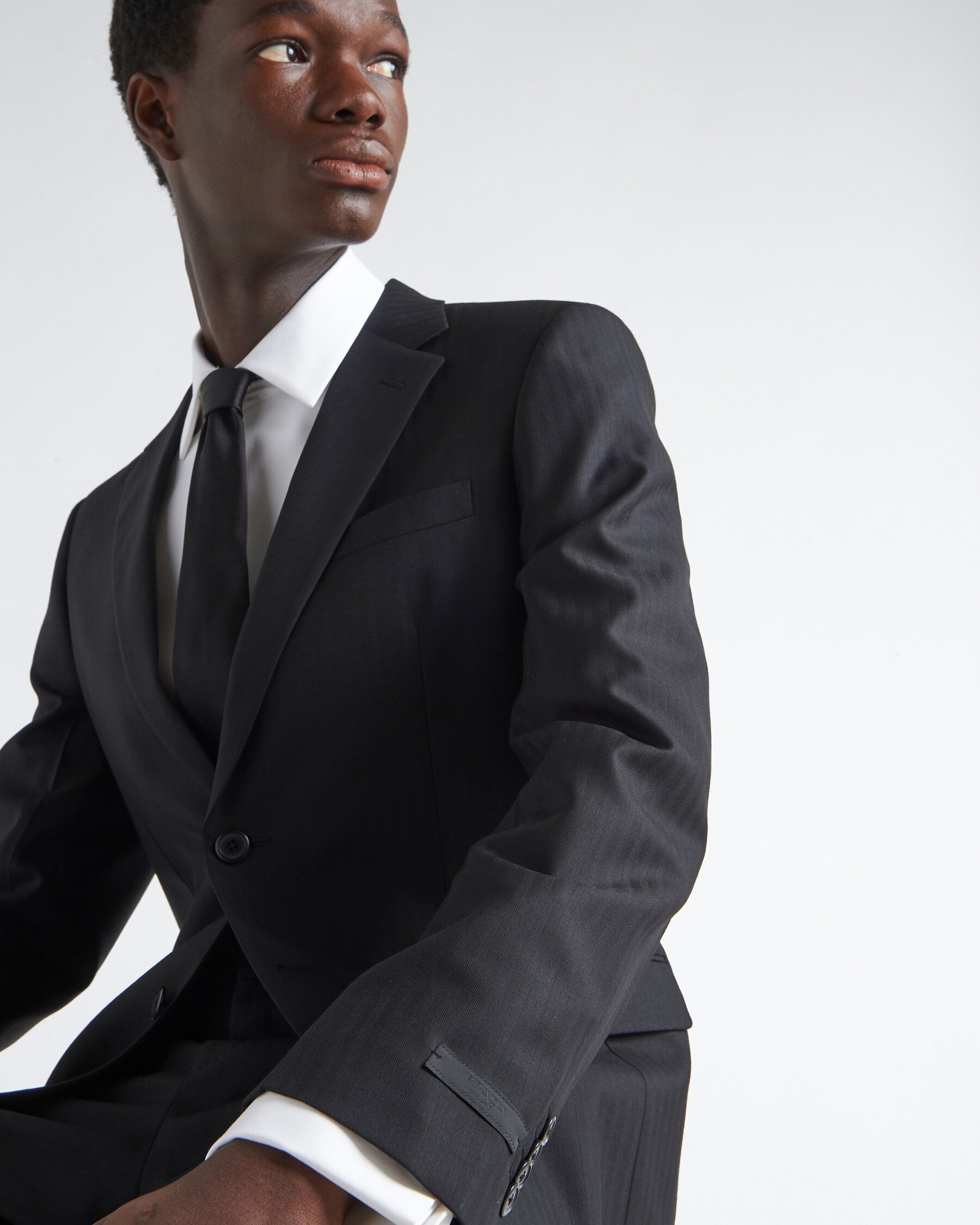 Black Single-breasted Wool Suit | PRADA