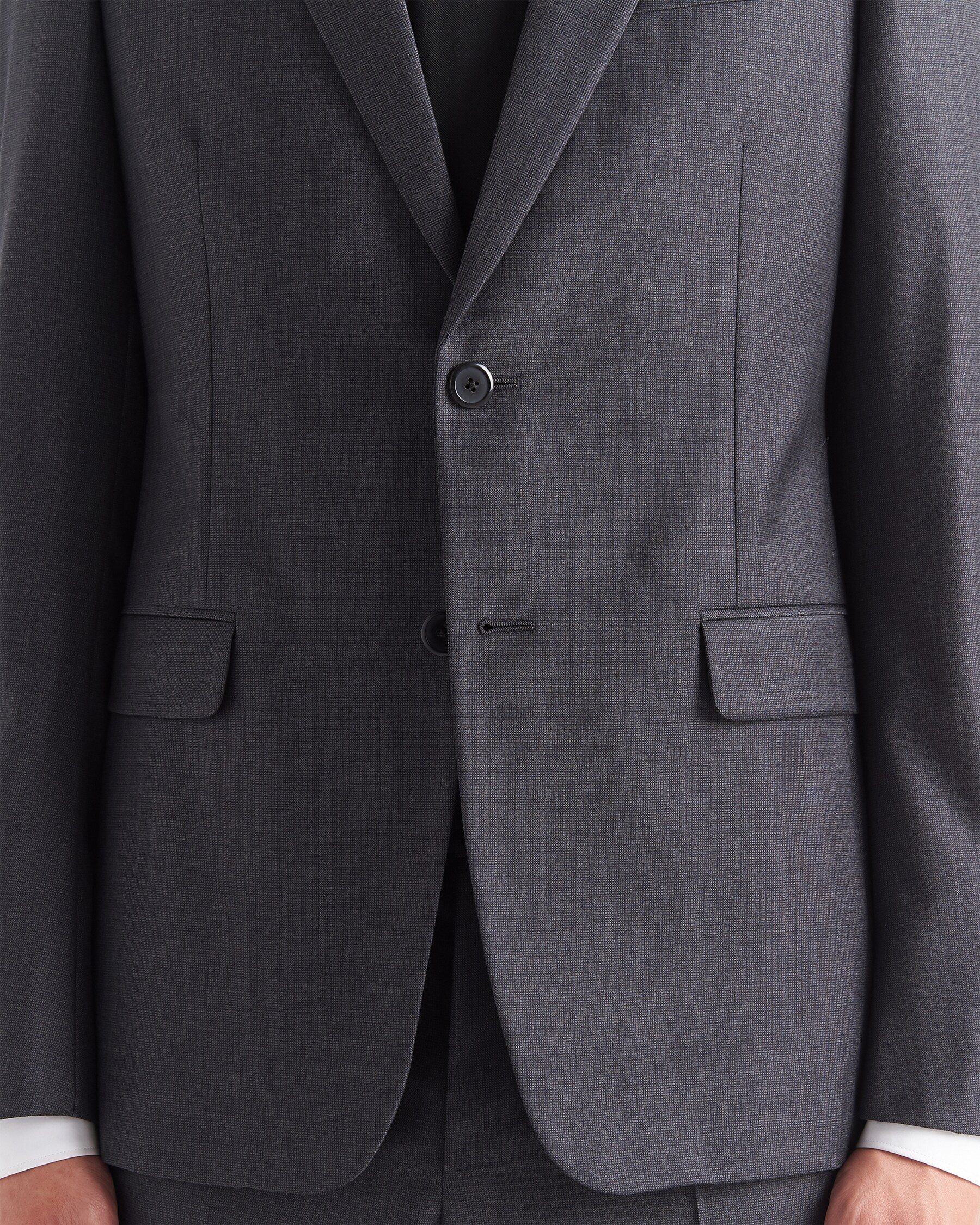Anthracite Gray Single-breasted Wool Suit | PRADA