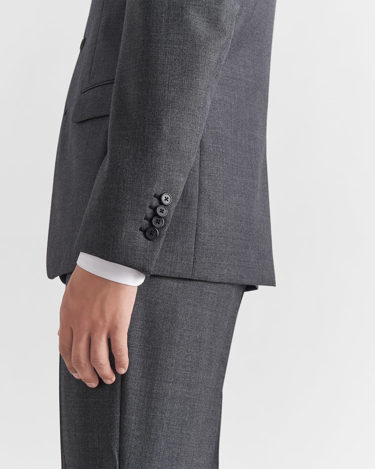 Slate Gray Single-breasted Wool Suit | PRADA