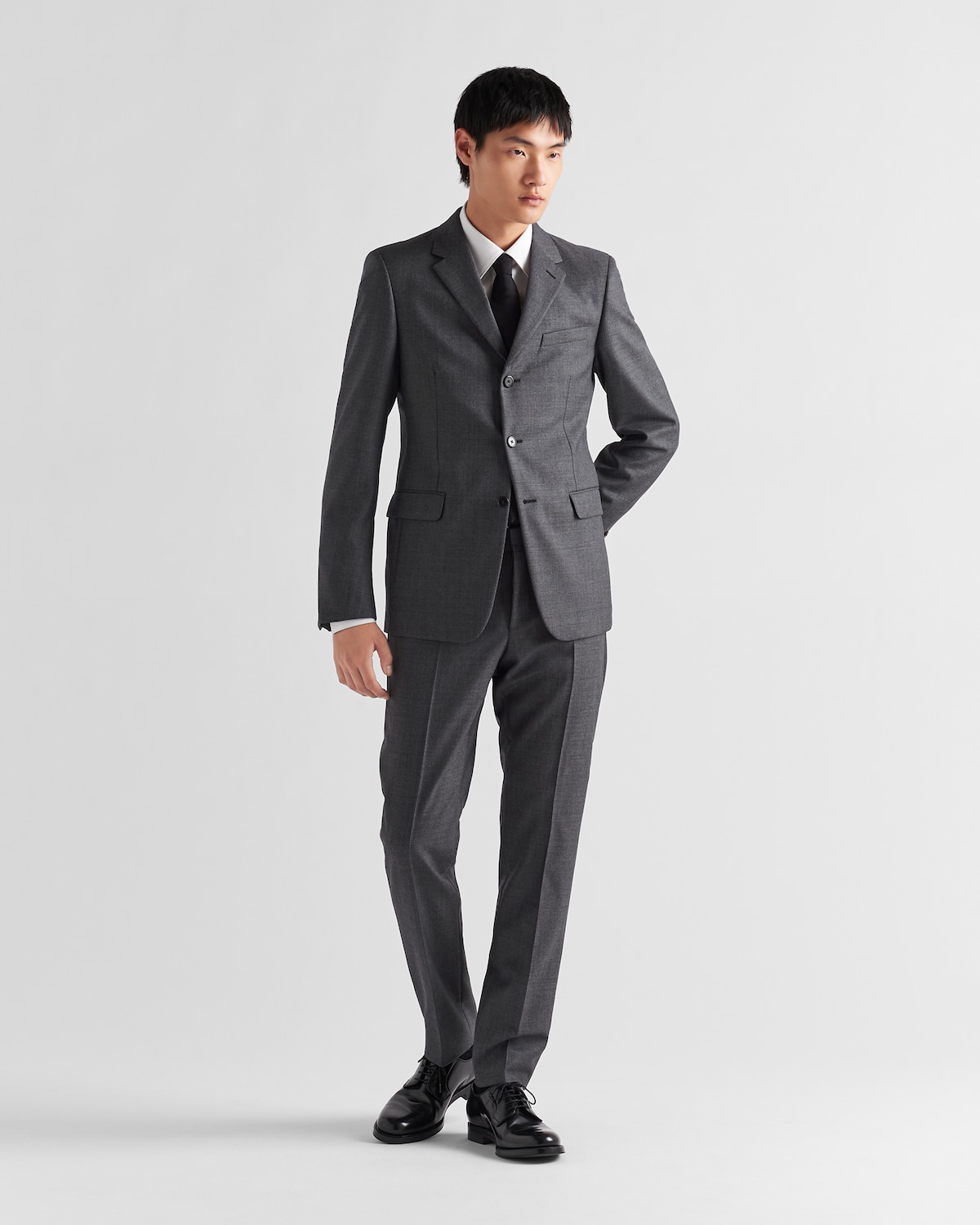Slate Gray Single-breasted Wool Suit | PRADA