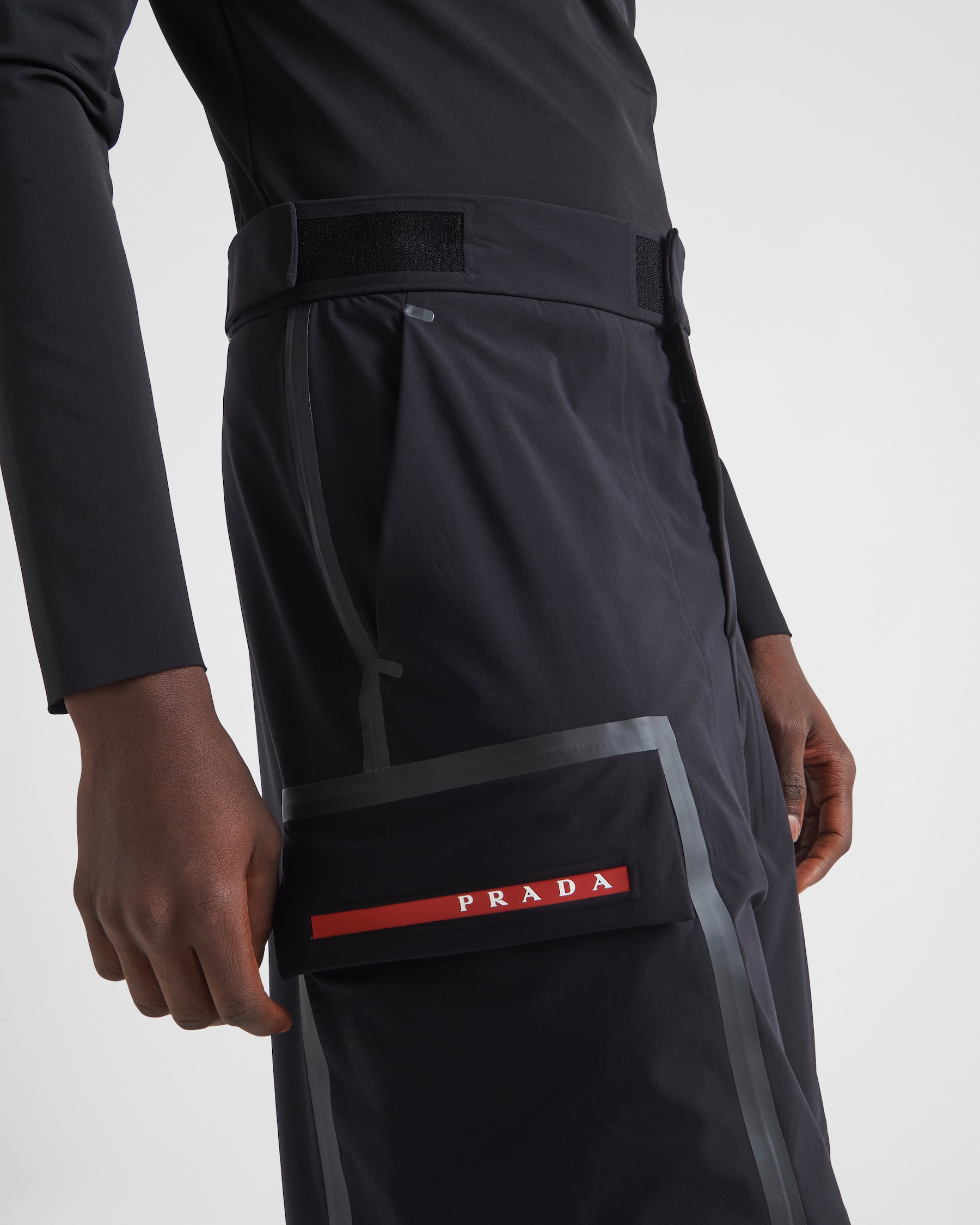 Black Stretch Re-nylon Swim Shorts | PRADA