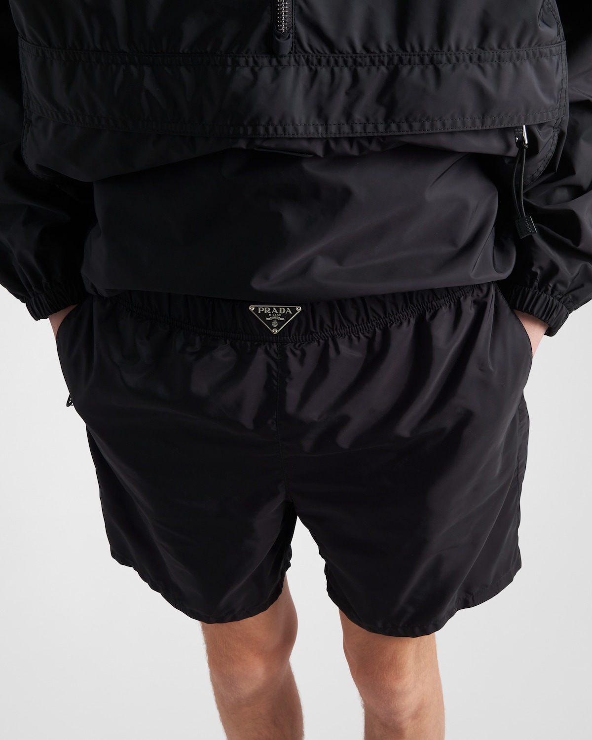 Black Re-nylon Swim Trunks | PRADA