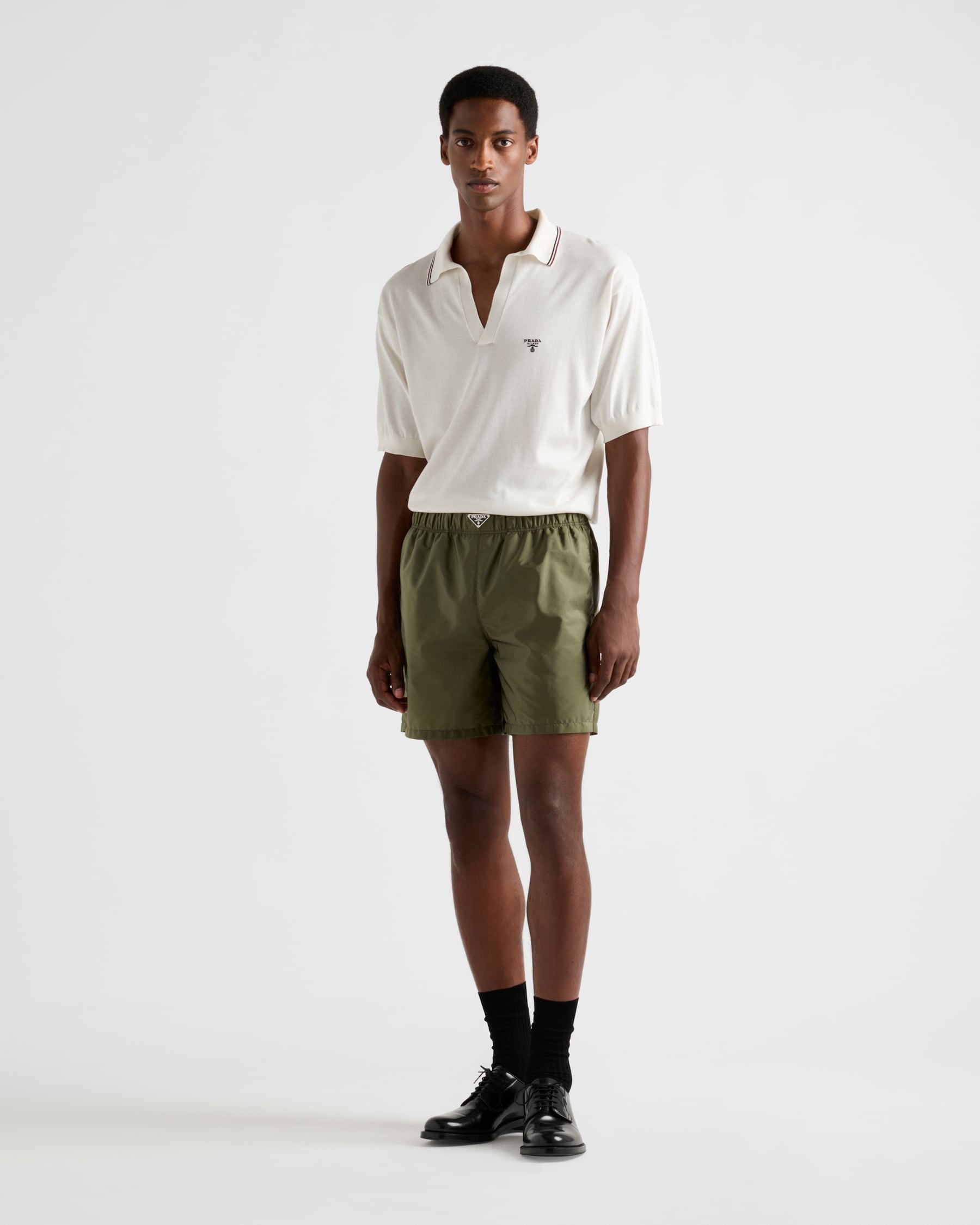 Military Green Re-nylon Swim Trunks | PRADA