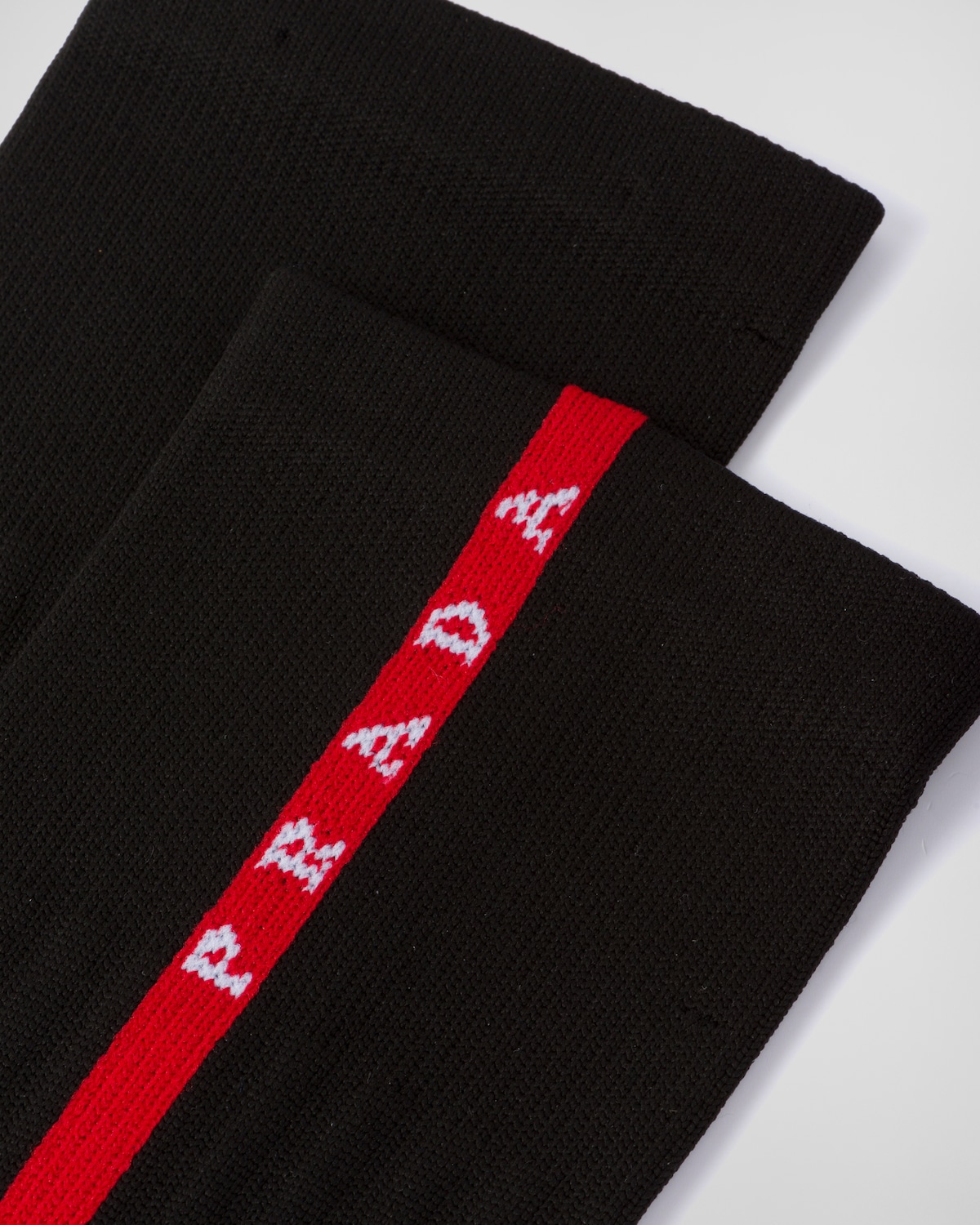 Black Technical Yarn Ankle Socks | PRADA - United States