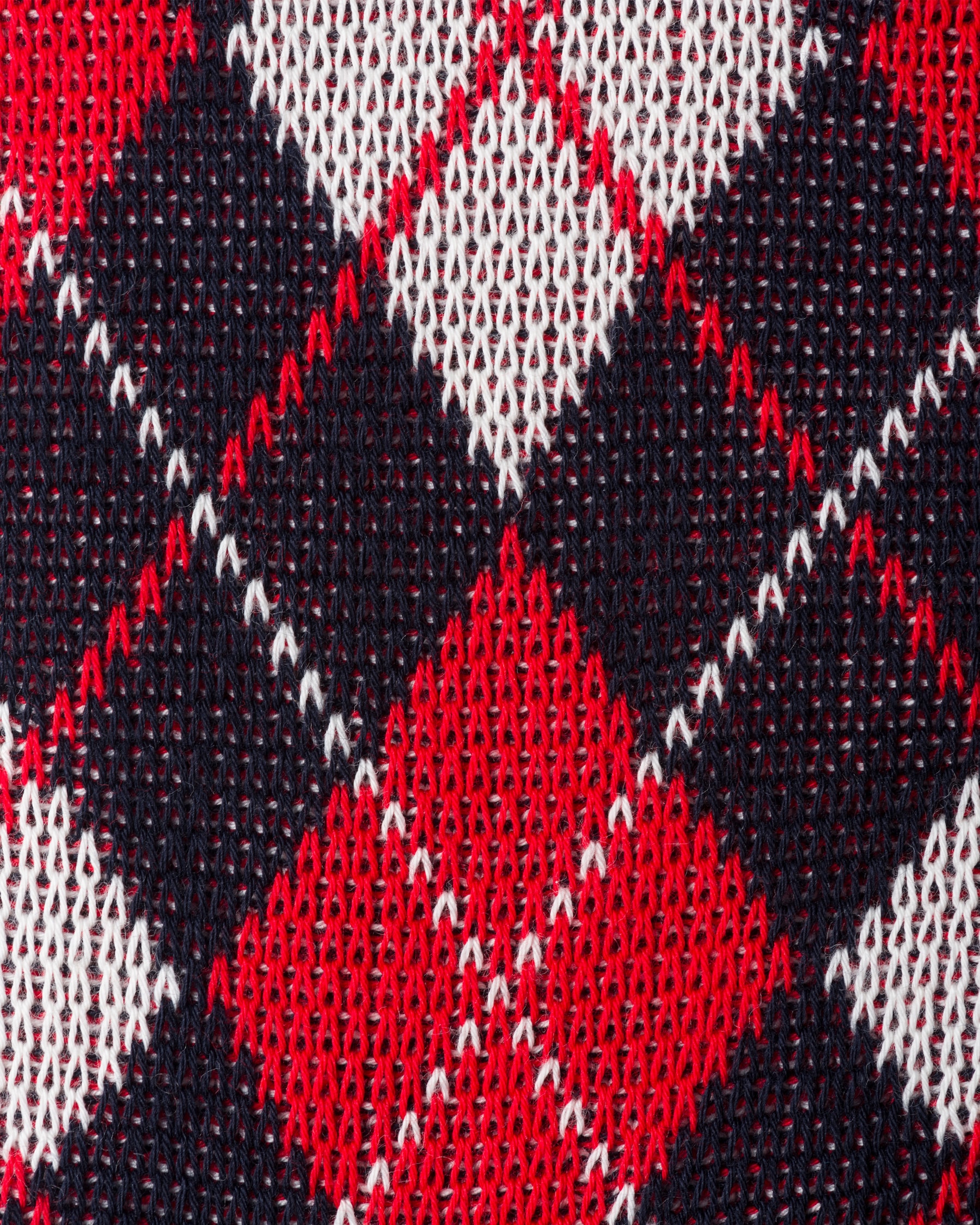 Navy Argyle Cotton Ankle Socks | PRADA