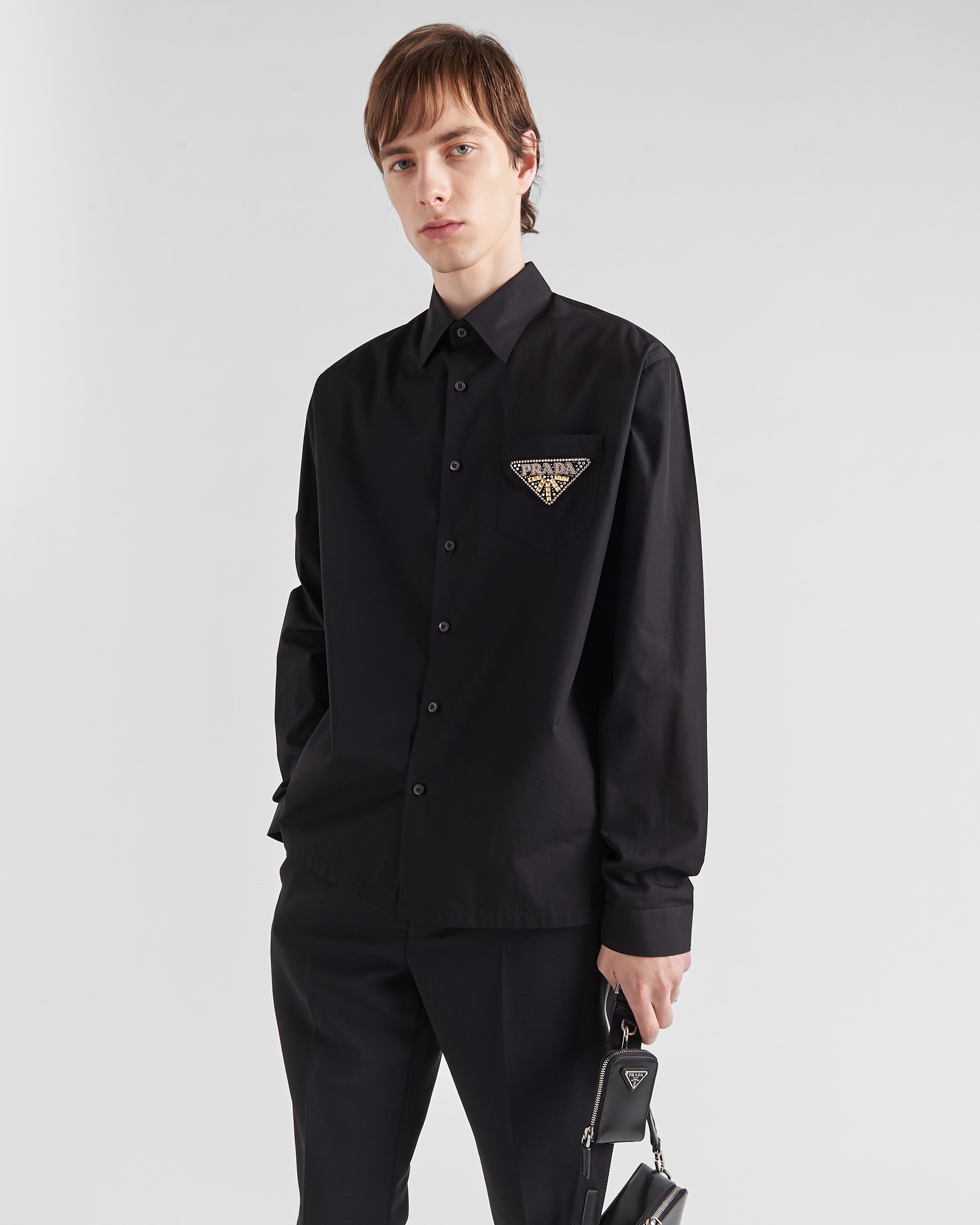 Black Cotton shirt | Prada