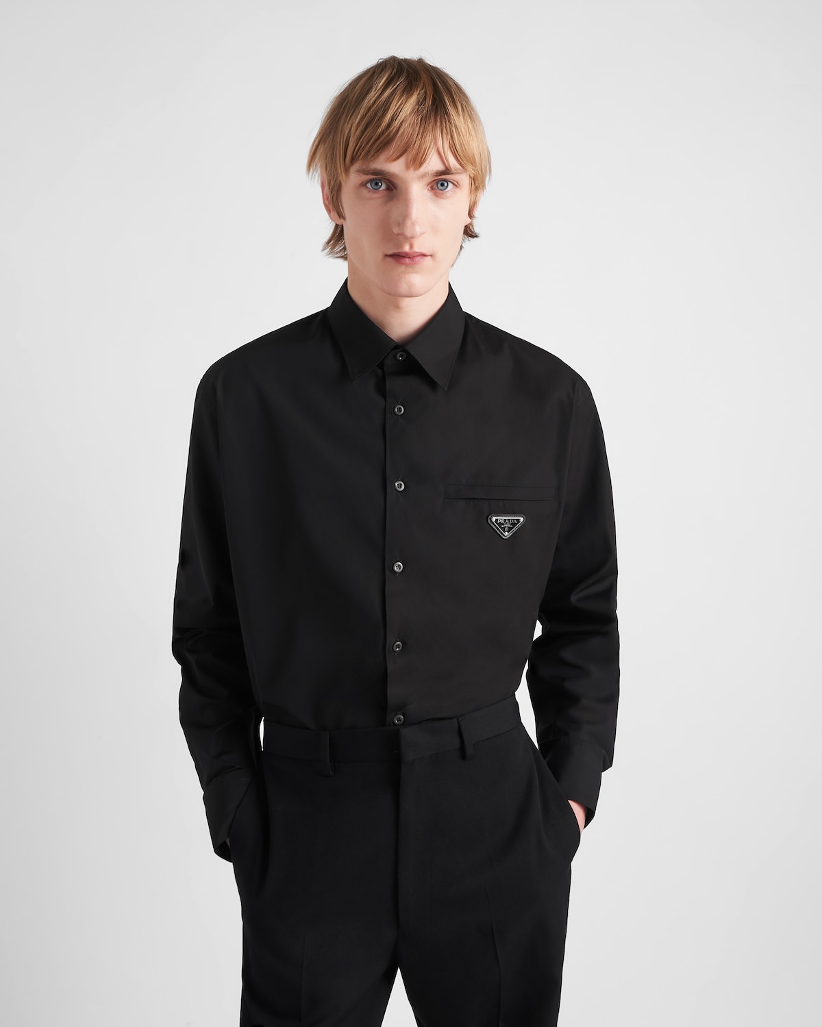 Black Cotton Shirt | PRADA